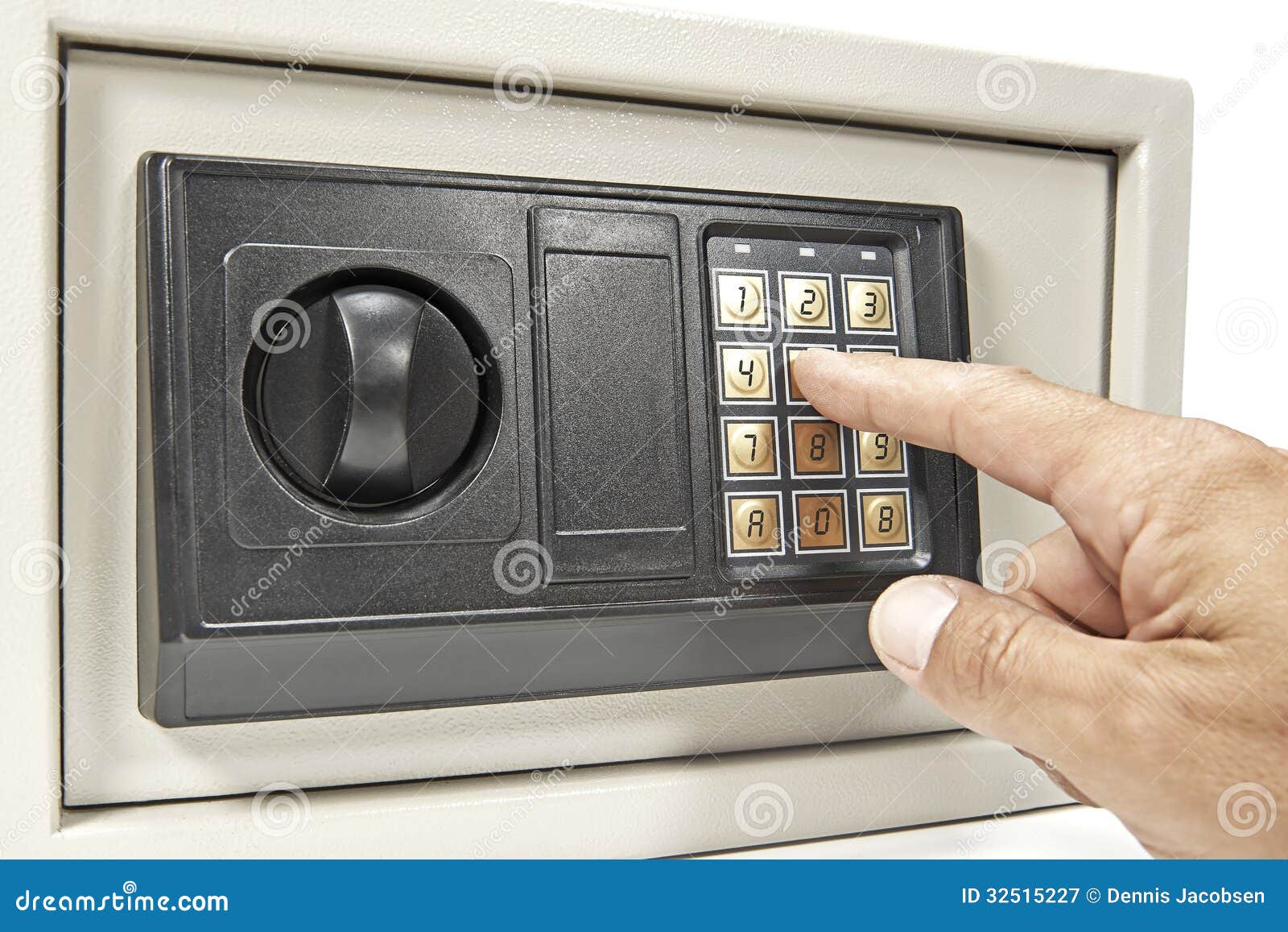 Using the Code Keypad on a Safe Stock Image - Image of protection, cash ...