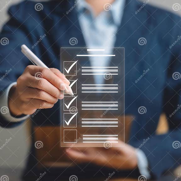 Using and Completing a Checklist, Featuring Elements Like Checkmarks ...