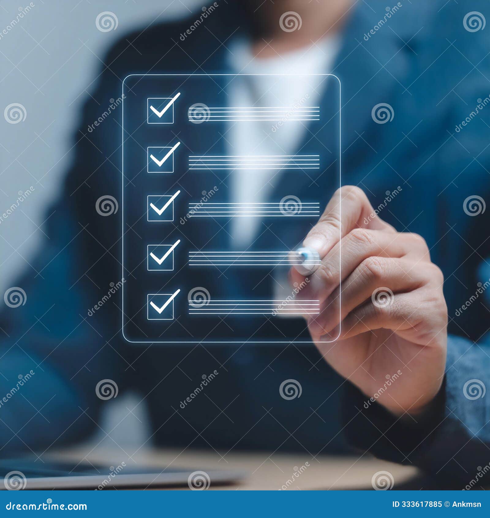Using and Completing a Checklist, Featuring Elements Like Checkmarks ...