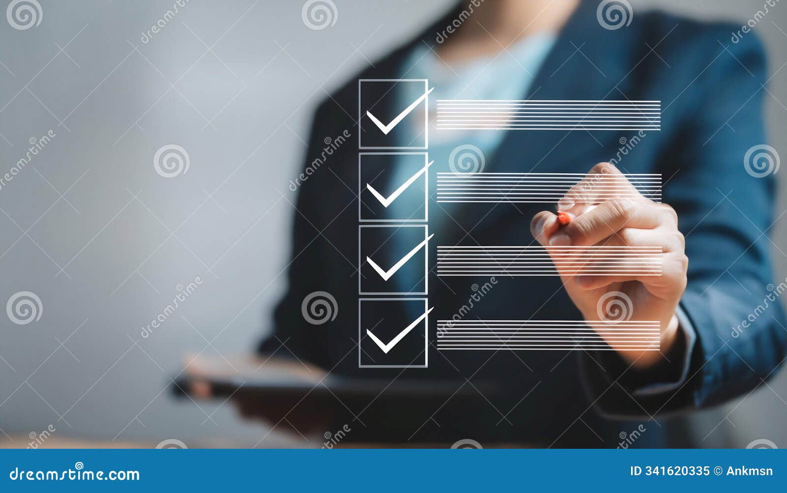 Using And Completing A Checklist, Featuring Elements Like Checkmarks ...