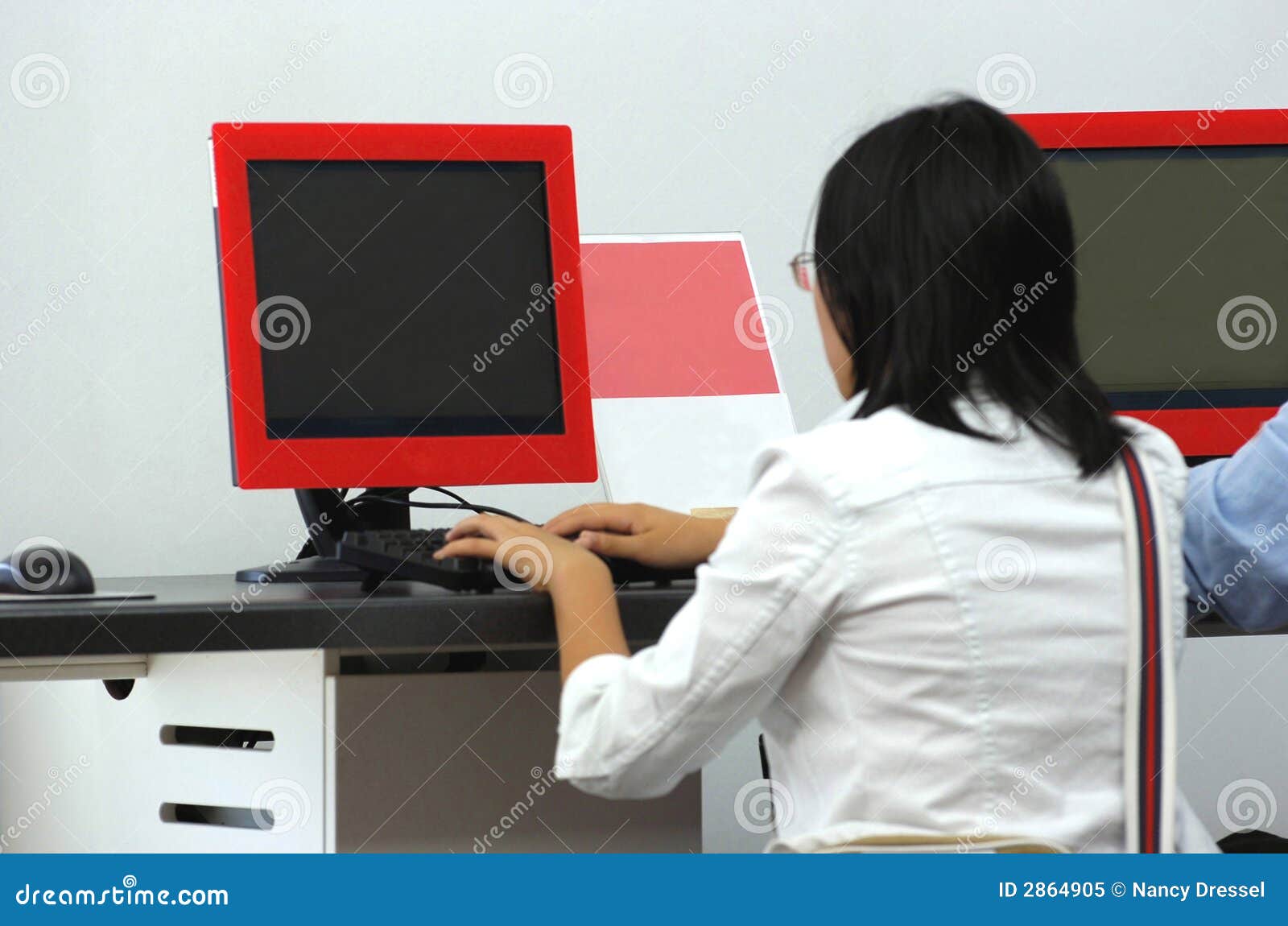 Using computer at airport stock image. Image of communication - 2864905