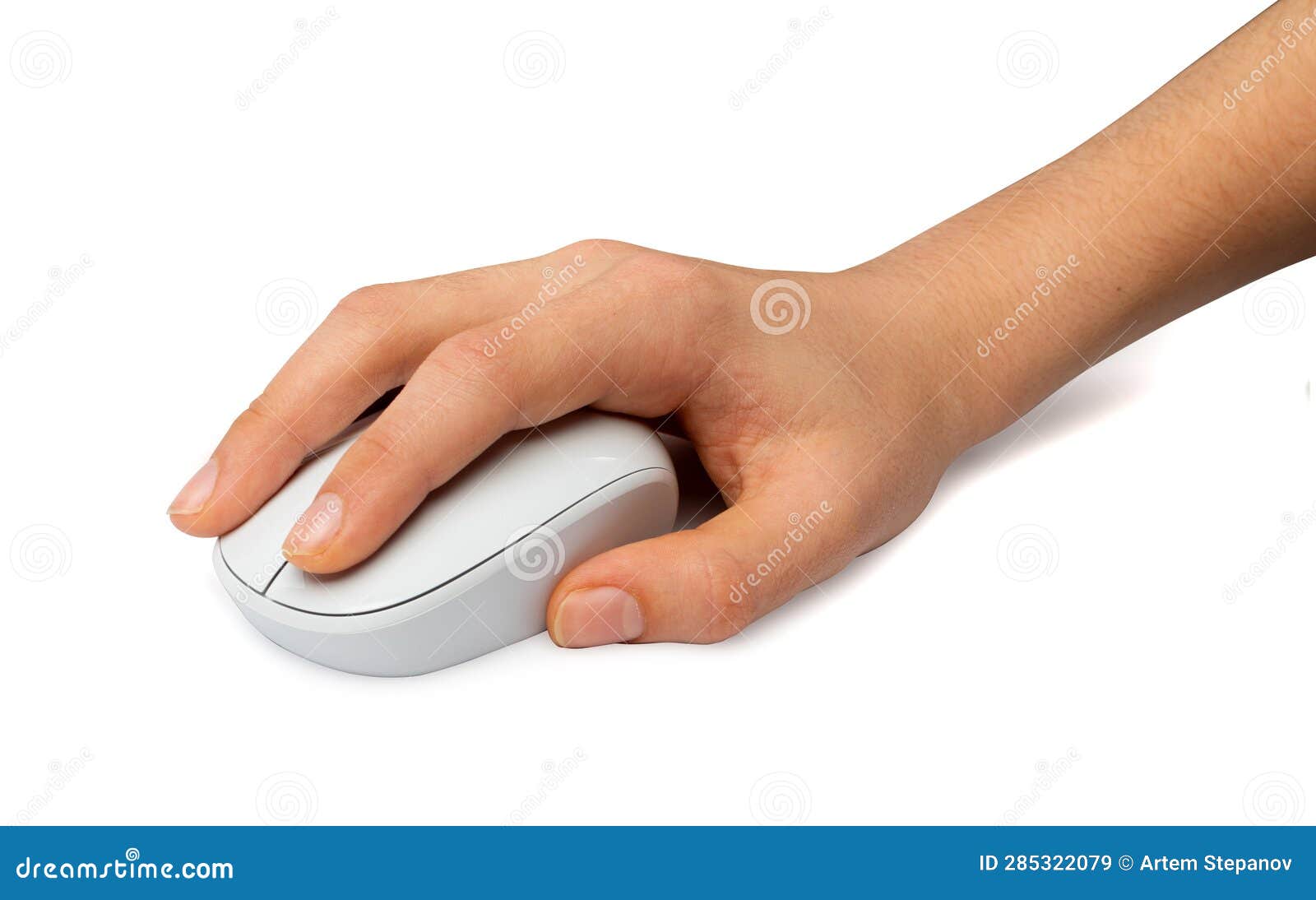 Using Computer Mouse Closeup, Click Concept, Wireless Technology, Hand ...