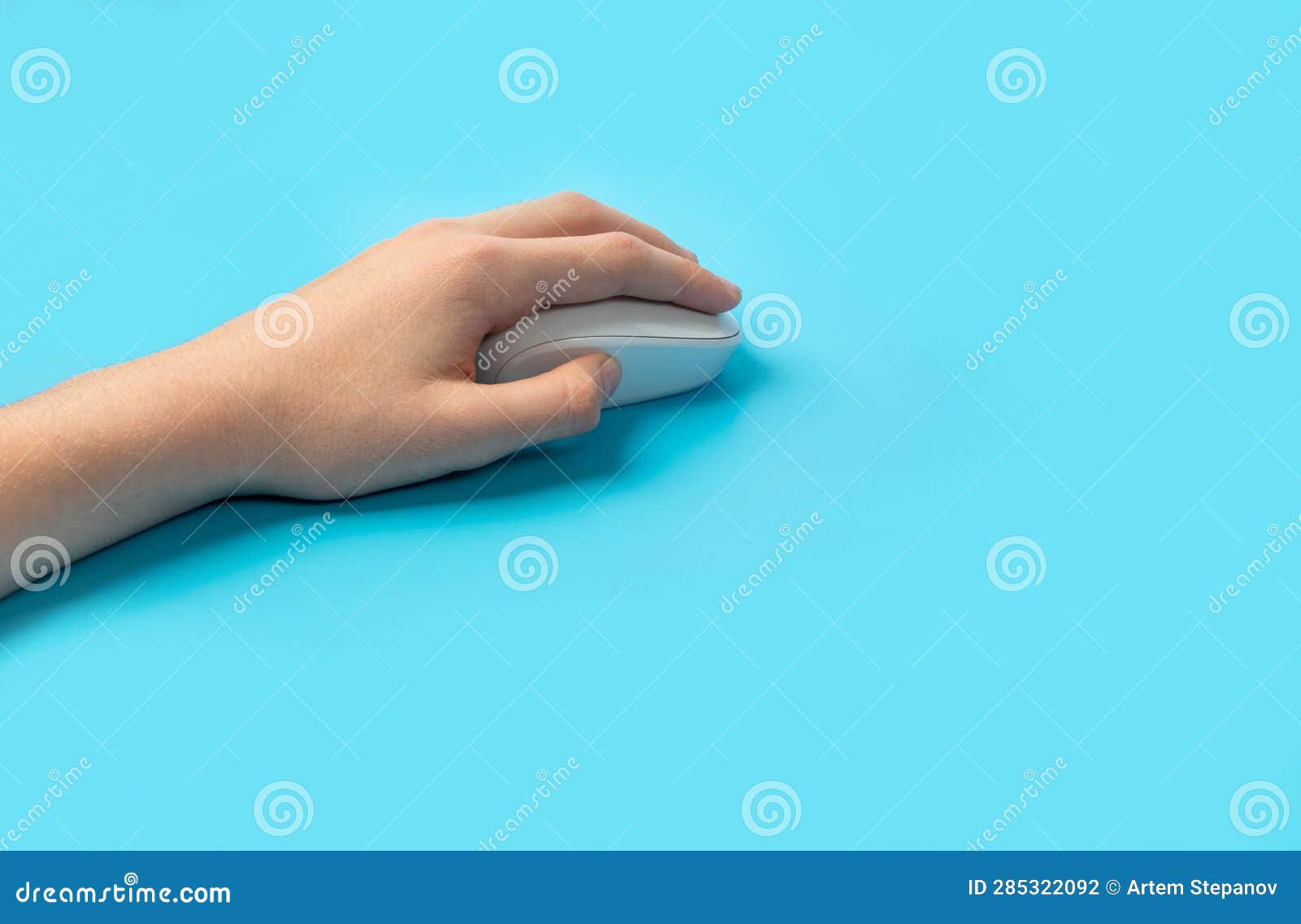 Using Computer Mouse Closeup, Click Concept, Wireless Technology, Hand ...