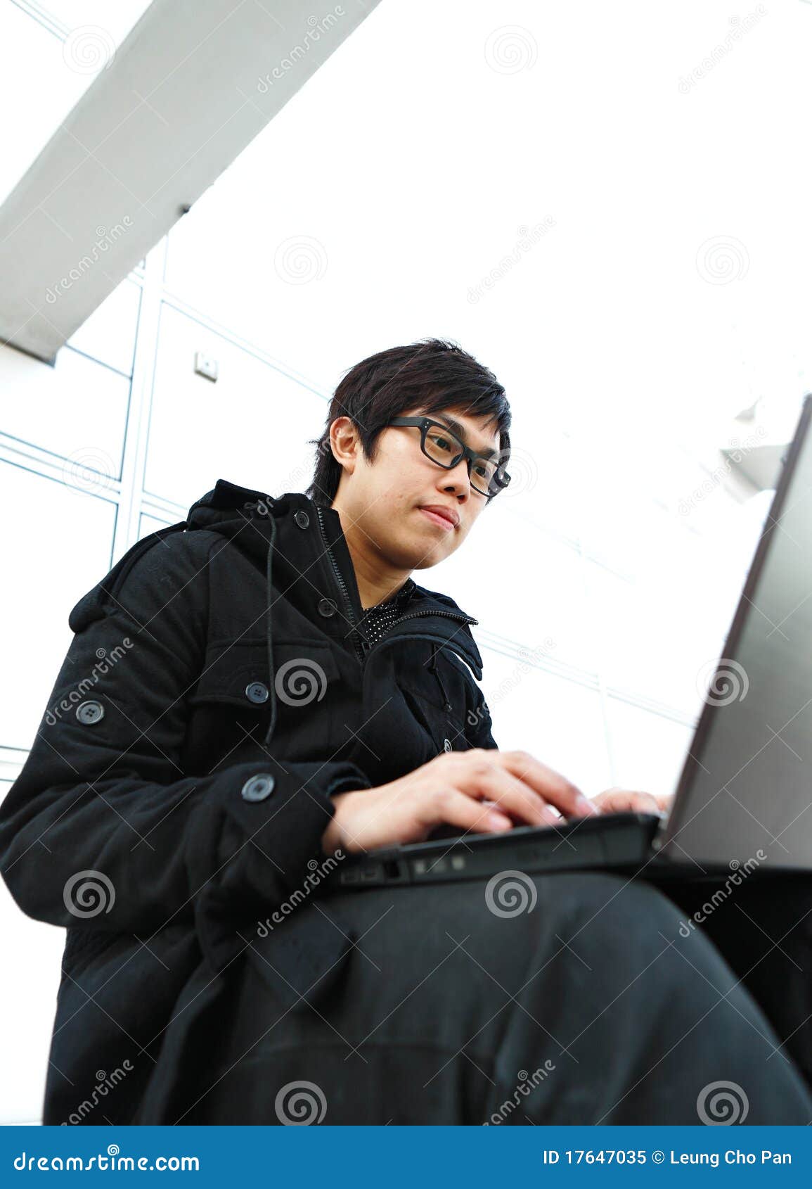Using computer outdoors stock image. Image of active - 17647035