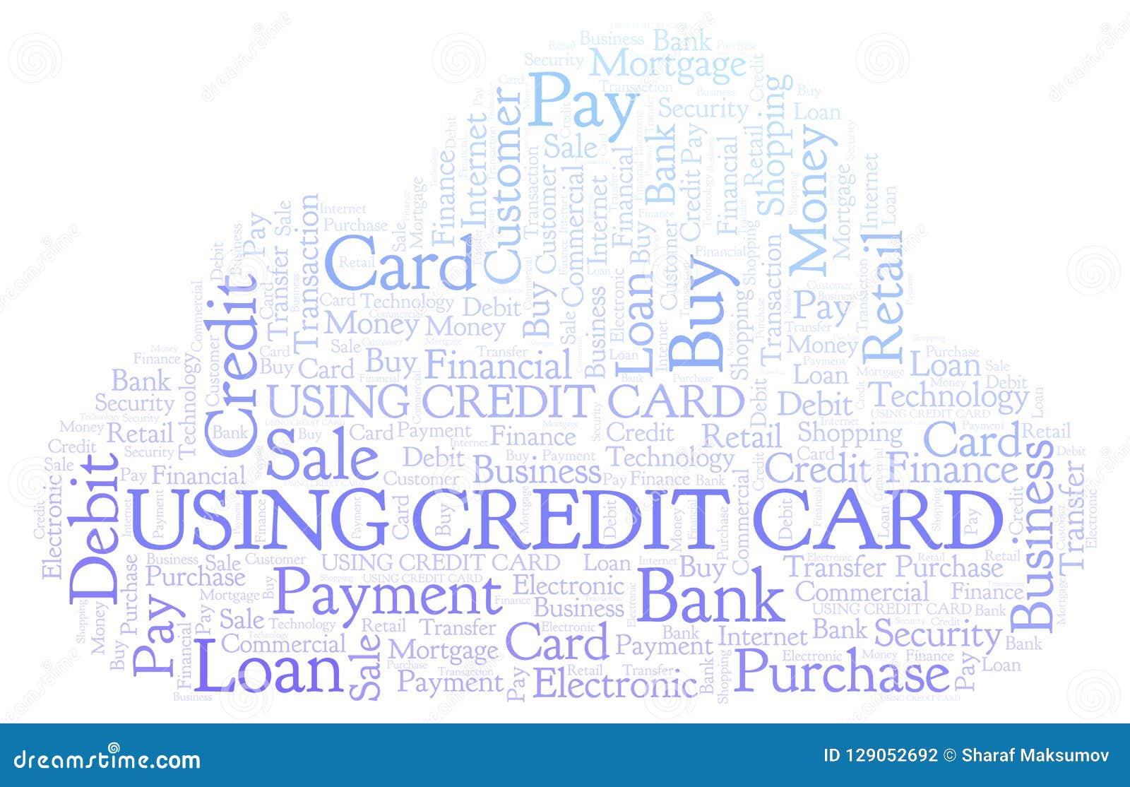 Using Credit Card Word Cloud. Stock Illustration - Illustration of ...