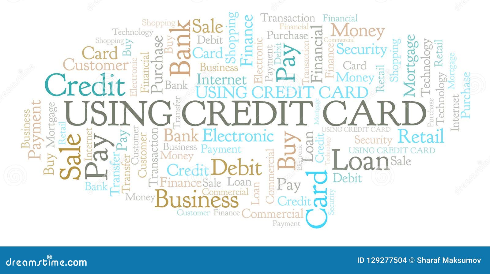 Using Credit Card Word Cloud. Stock Illustration - Illustration of text ...