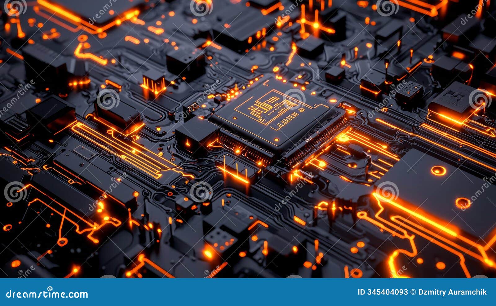 Using 3D Renderings of Electronic Circuit Boards with Microchips and ...