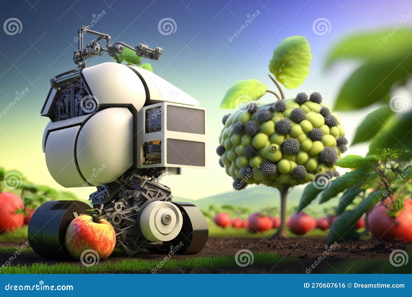 Using 3D Robots in Seeding and Planting Stock Illustration ...