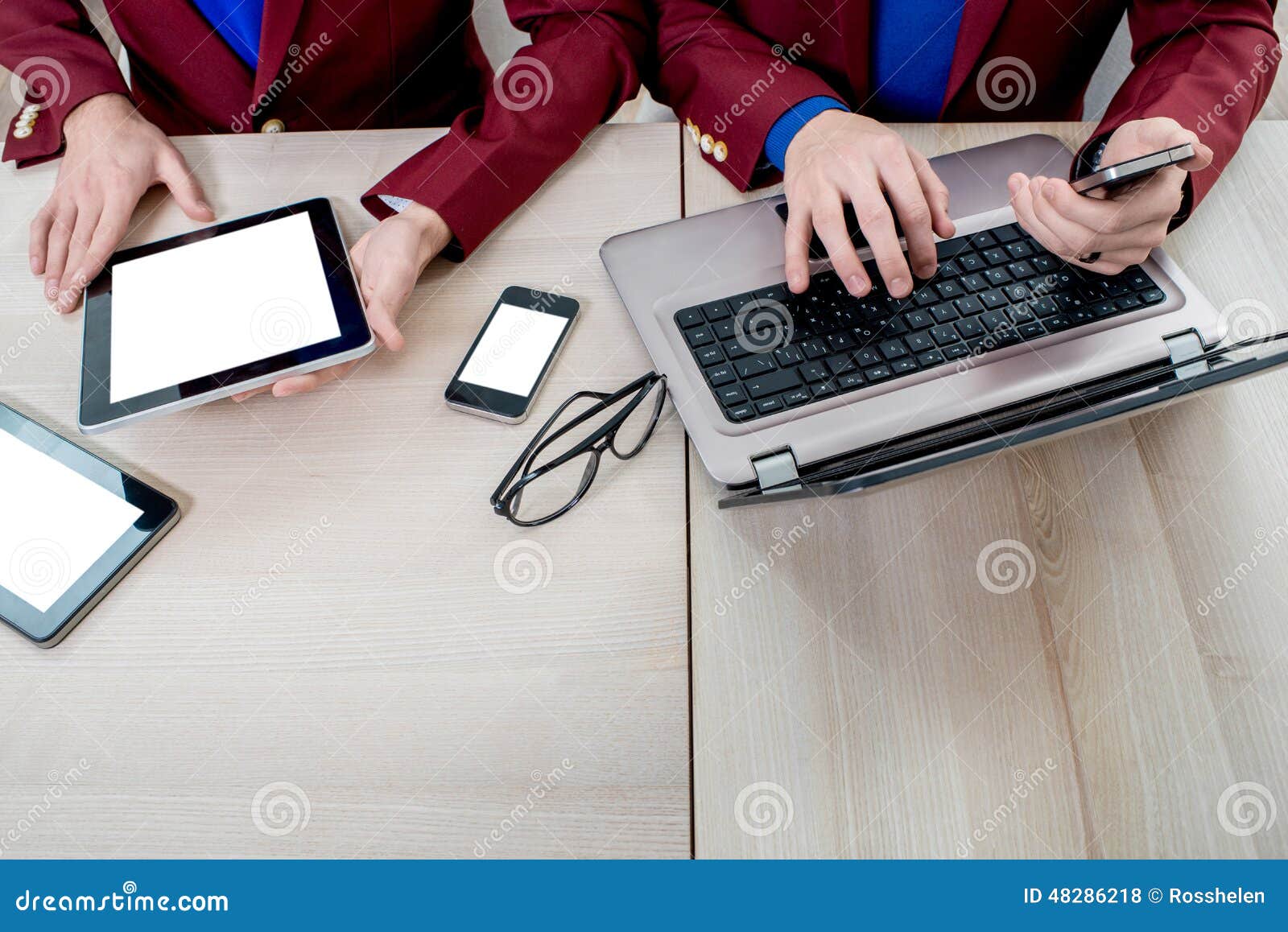 Using Different Digital Gadgets Stock Photo - Image of computer ...