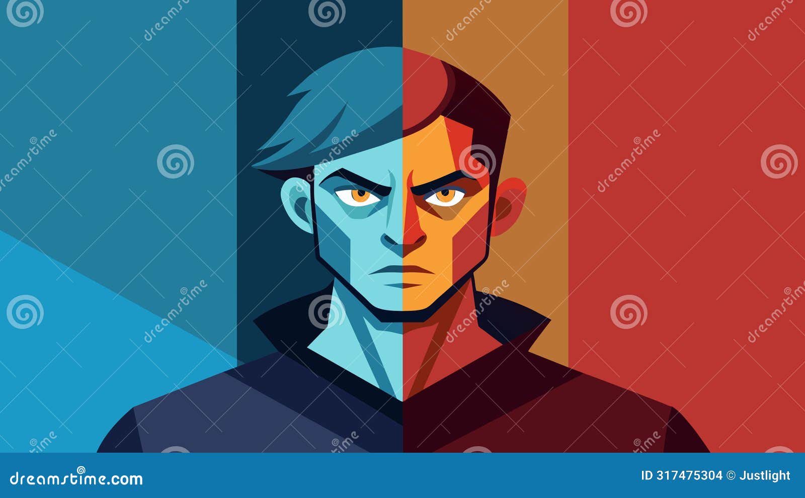 Using Different Shades Of Light And Dark An Artist Captures The Duality Of Their Personality In ...