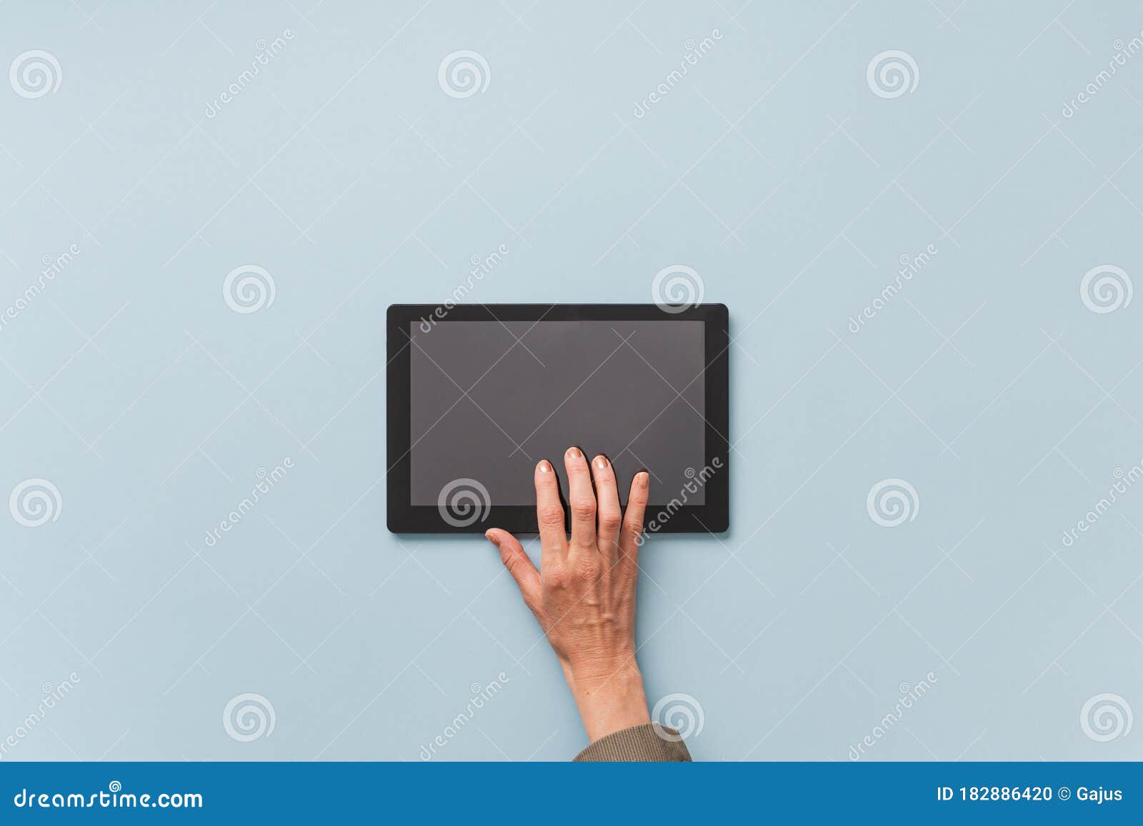 Using Digital Tablet Computer Stock Photo - Image of blue, background ...