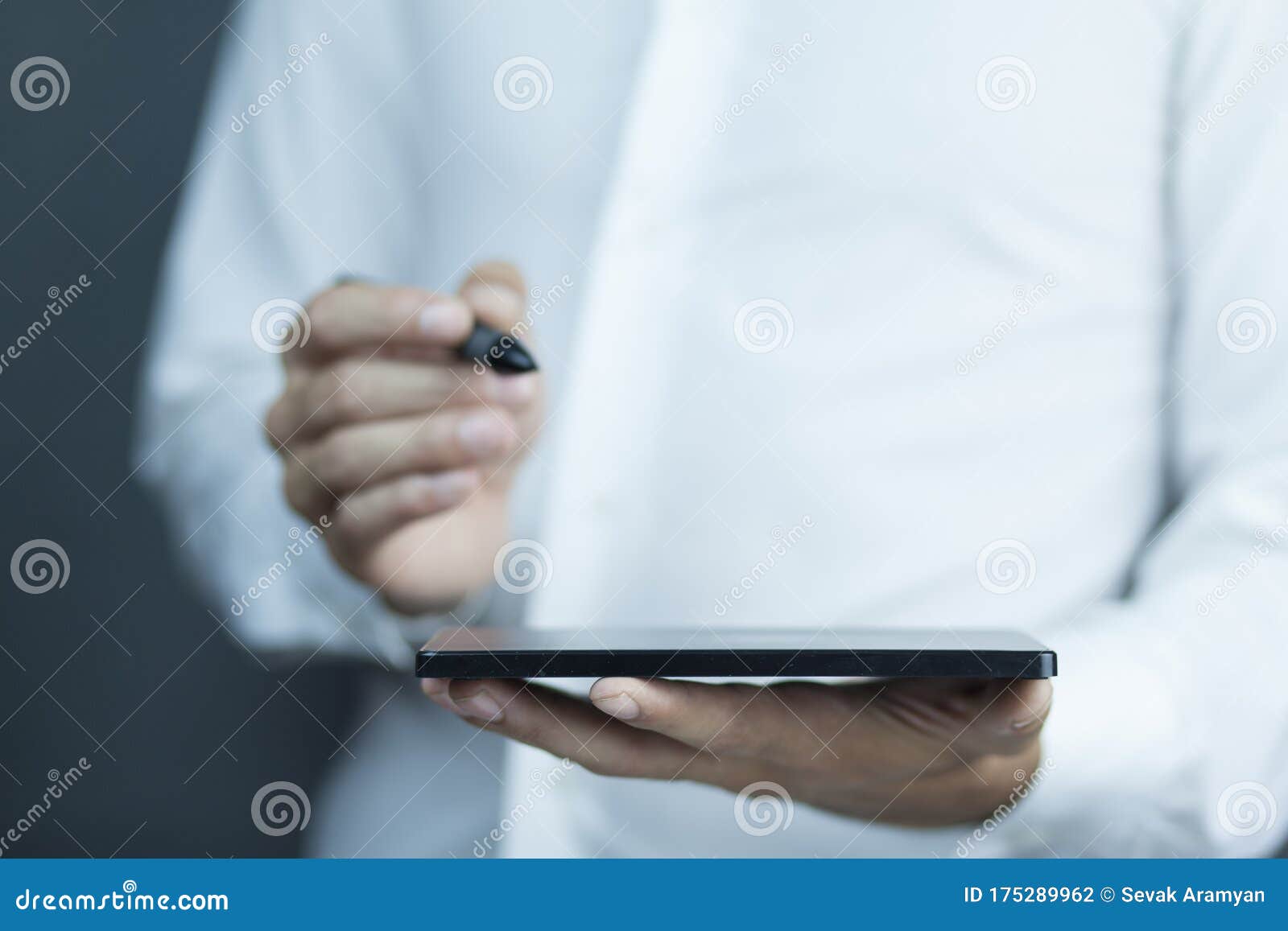 Using Digital Tablet Touchpad with Touch Pen Stock Photo - Image of ...