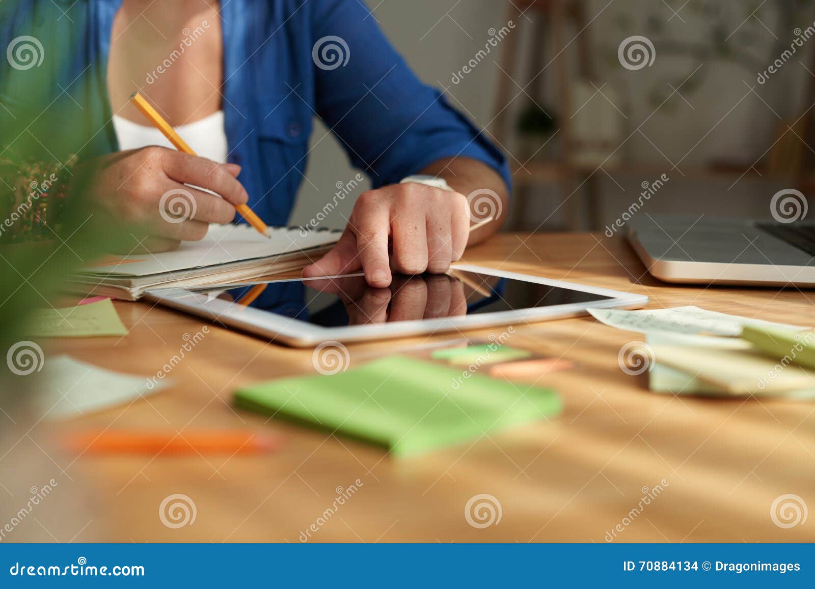 Using digital tablet stock photo. Image of lady, device - 70884134