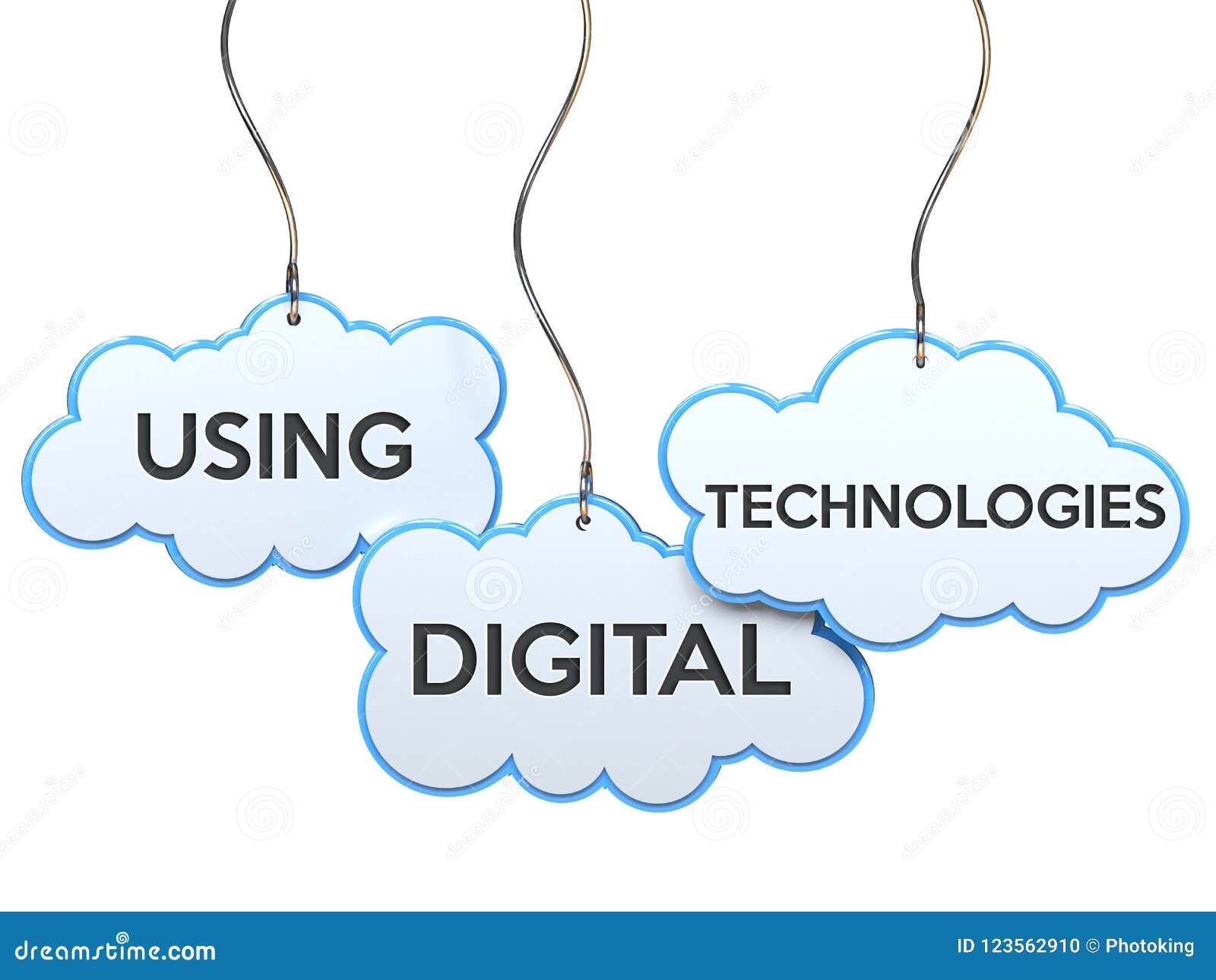 Using Digital Technologies on Cloud Banner Stock Illustration ...