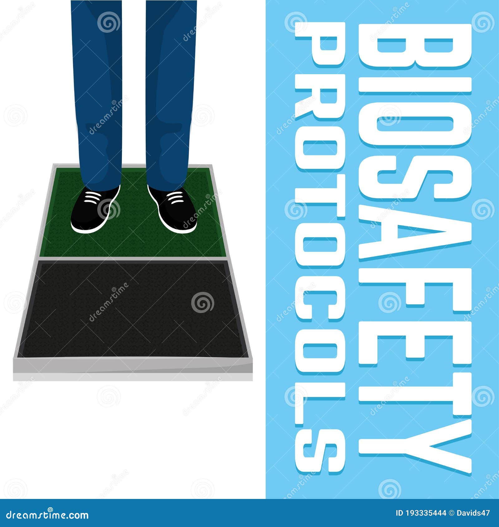 Biosafety protocols poster stock vector. Illustration of person - 193335444