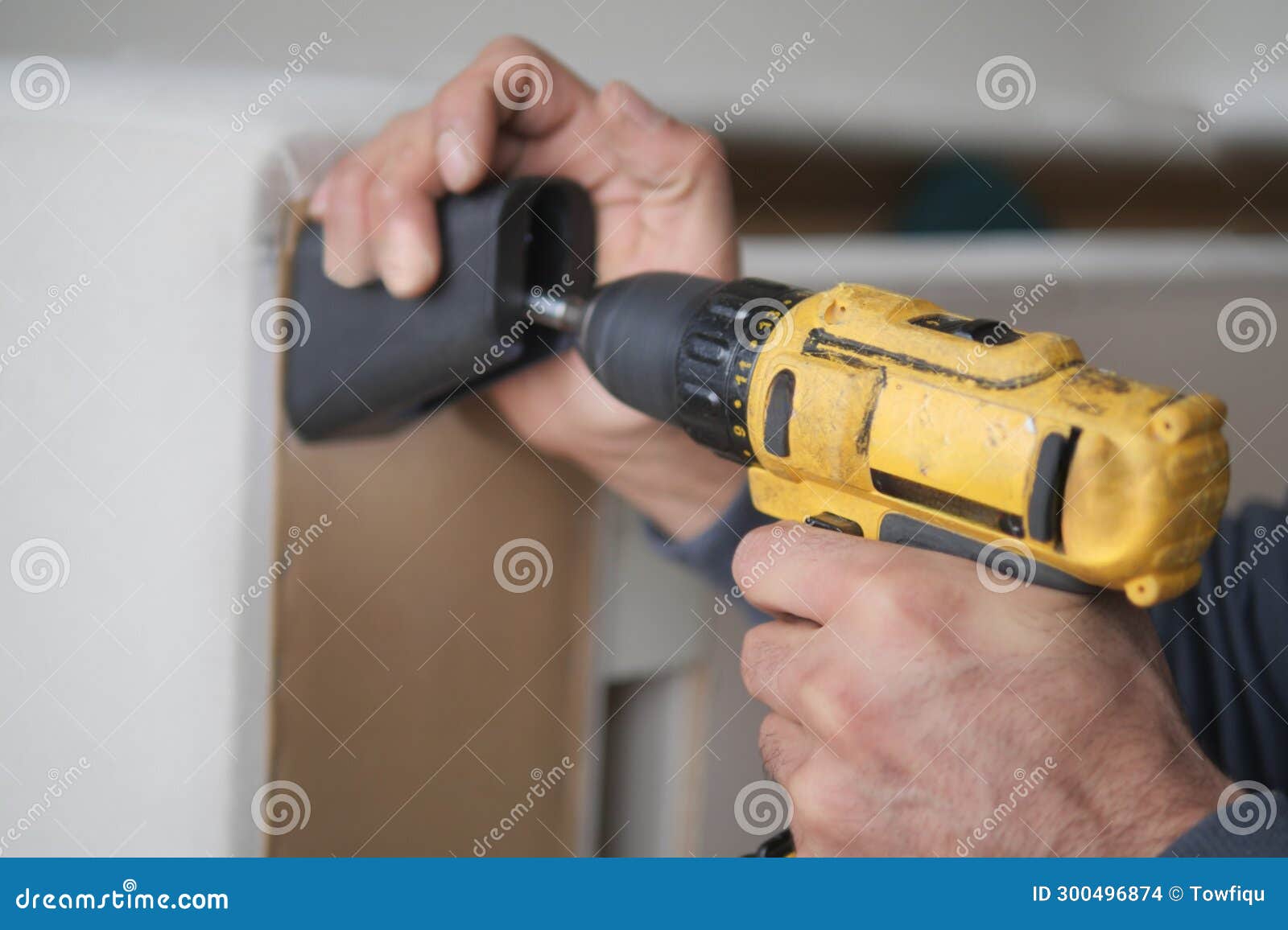 Using Electric Drilling on Fixing Sofa Stock Photo - Image of repair ...