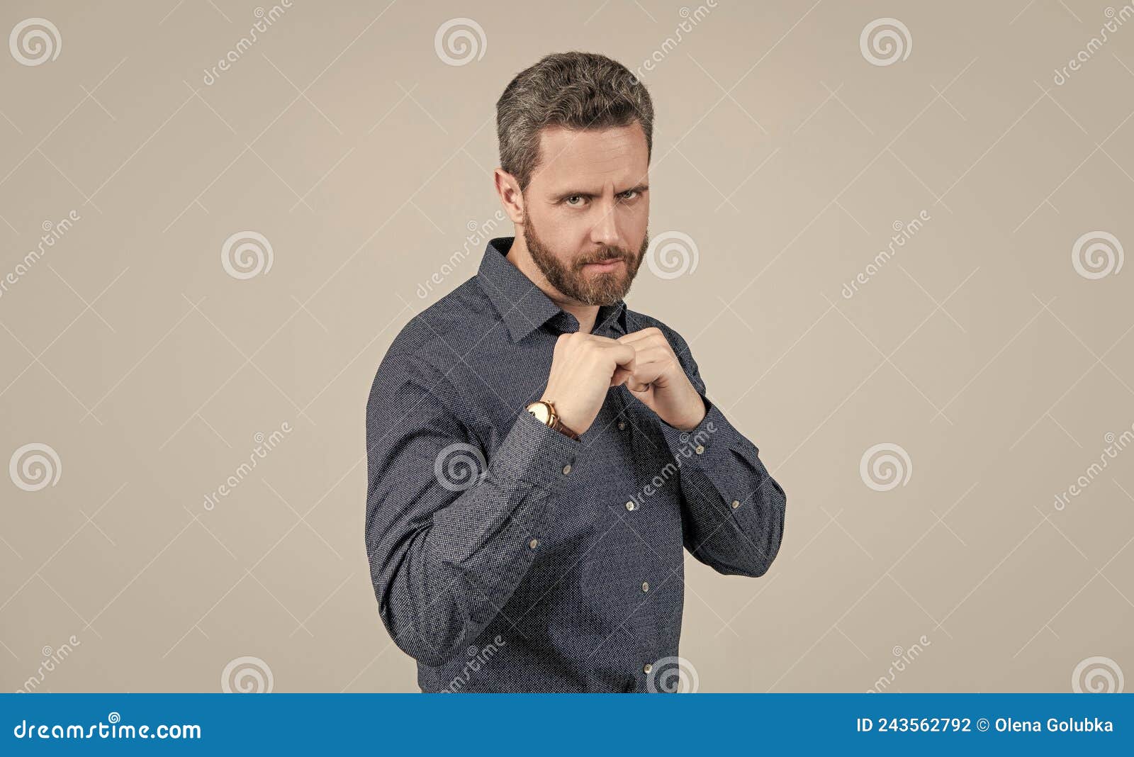 Using Force in Self-defense. Standing in Defensive Position. Fighting ...