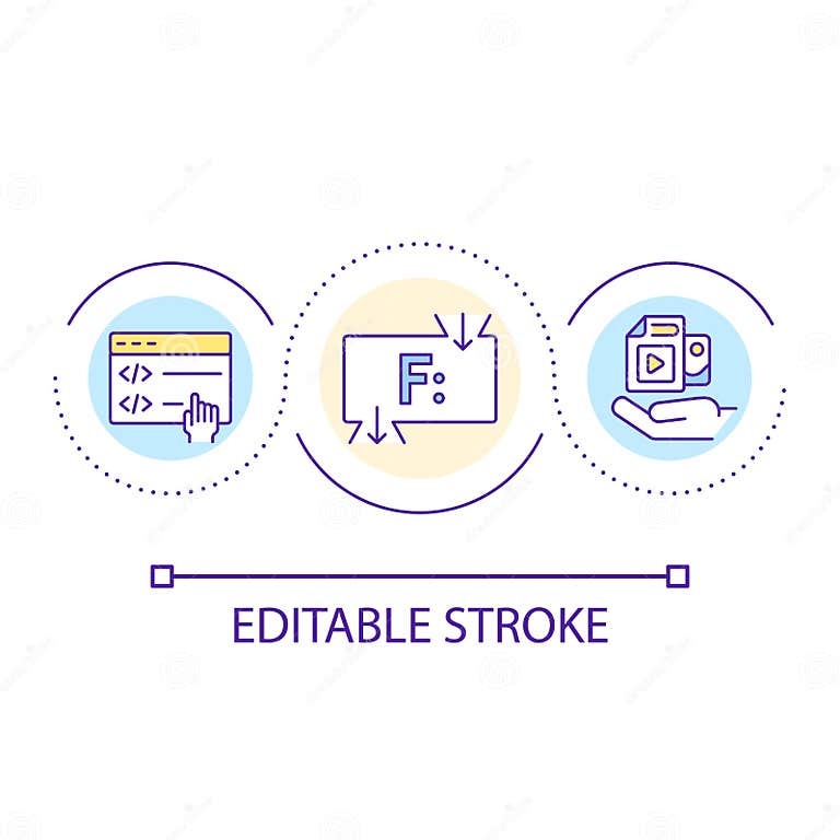 Using Functions in Programming Loop Concept Icon Stock Vector - Illustration of script, code ...
