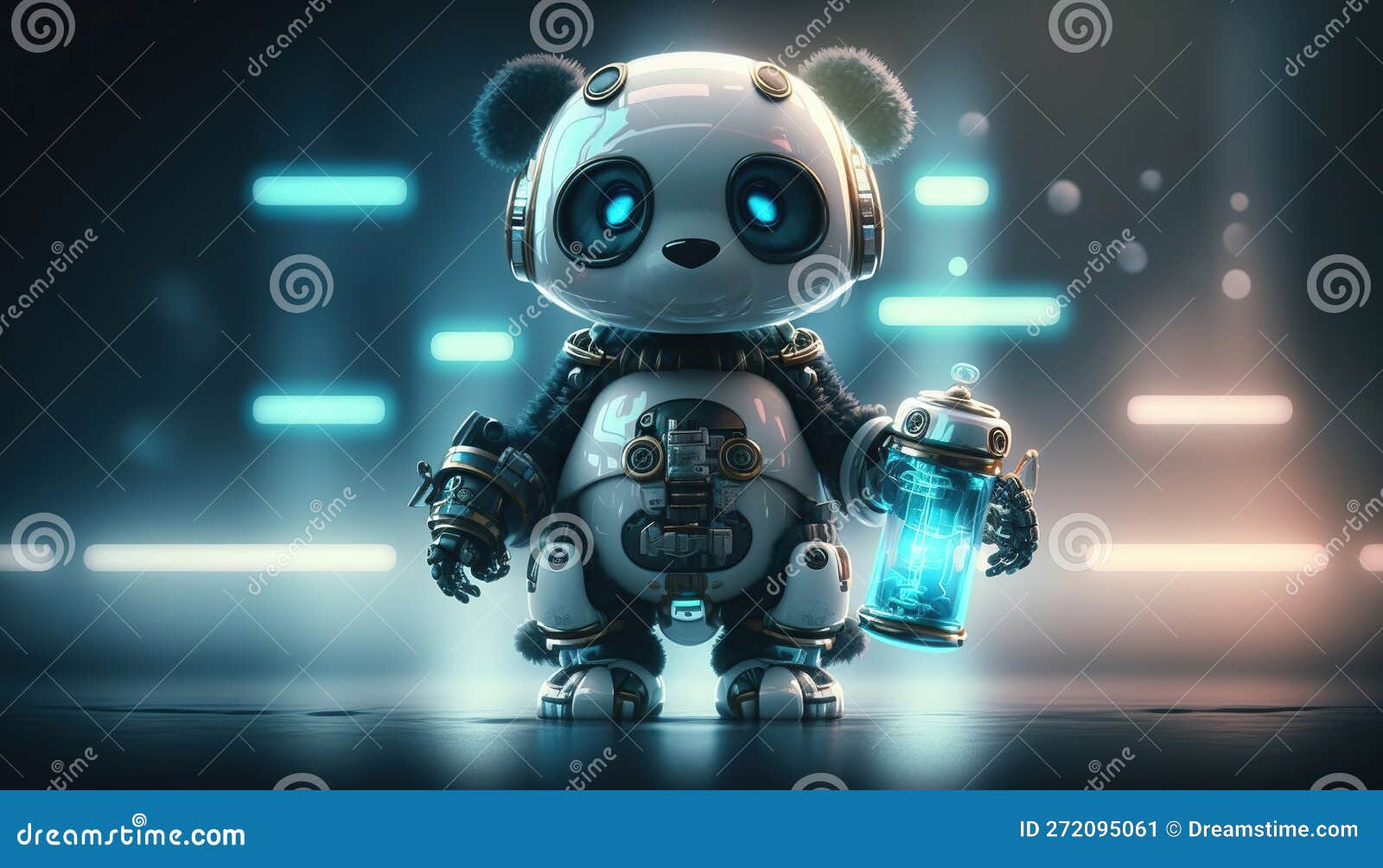 Using Funny Robots for Industry Communication. Generative AI Stock ...