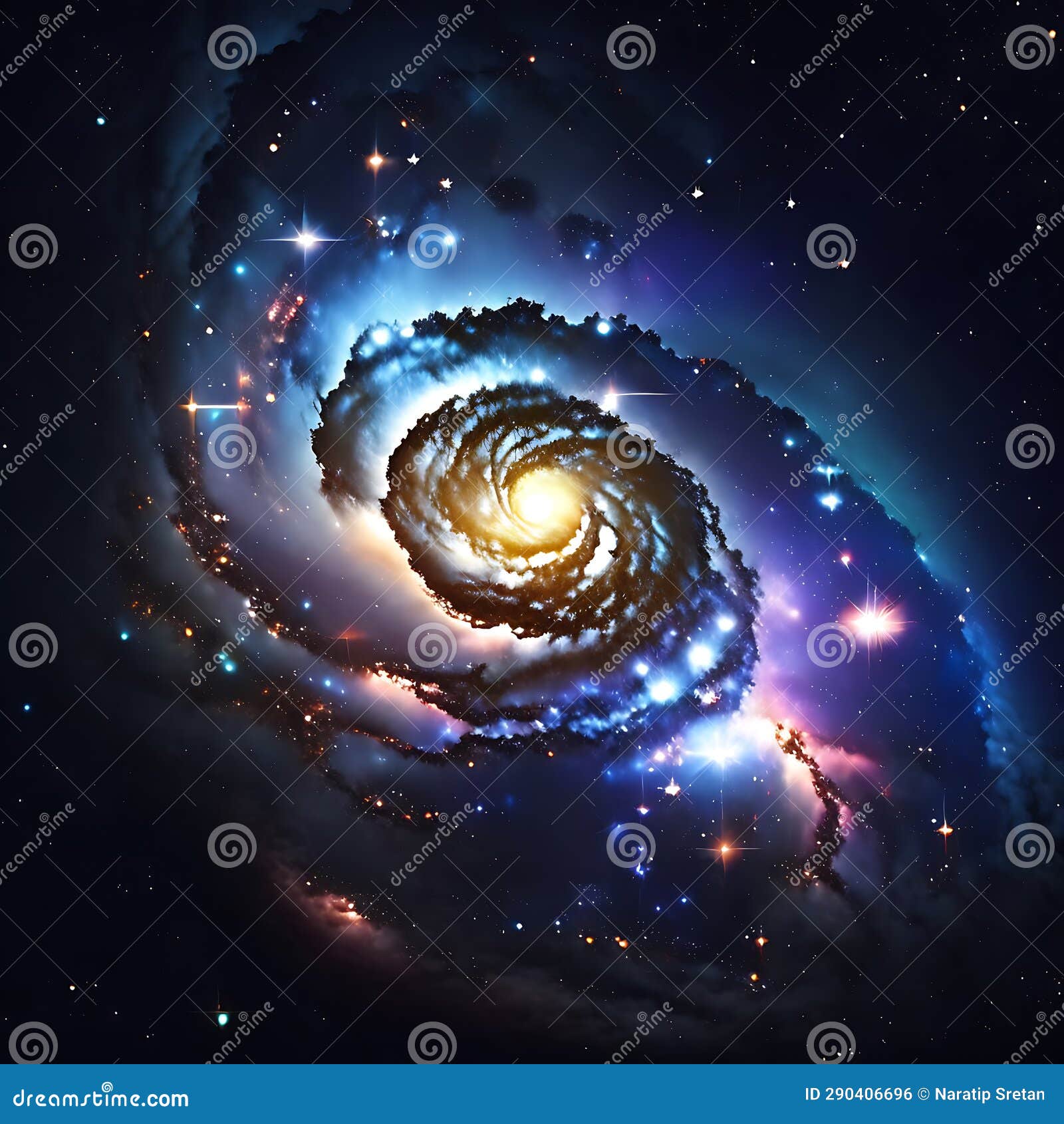 Using Generative AI S Galaxy and Nebula. Abstract Space Background ...