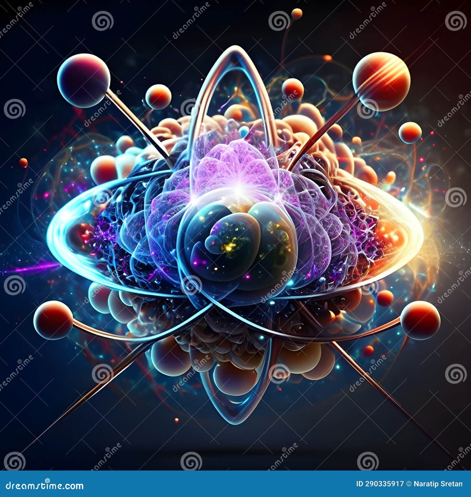 Quantum Concepts Involve Particles Stock Image - Image of science, glow ...