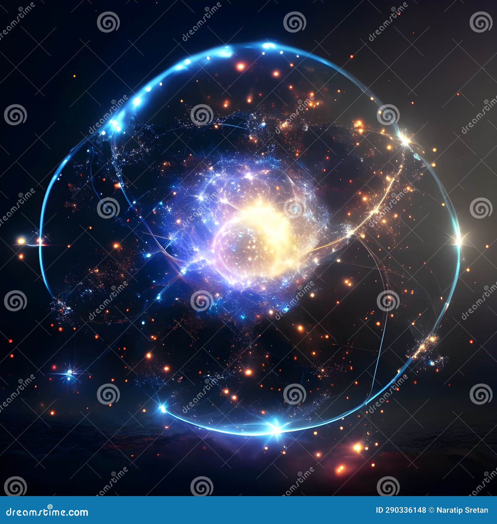 Quantum Concepts Involve Particles Stock Photo - Image of light, shape ...