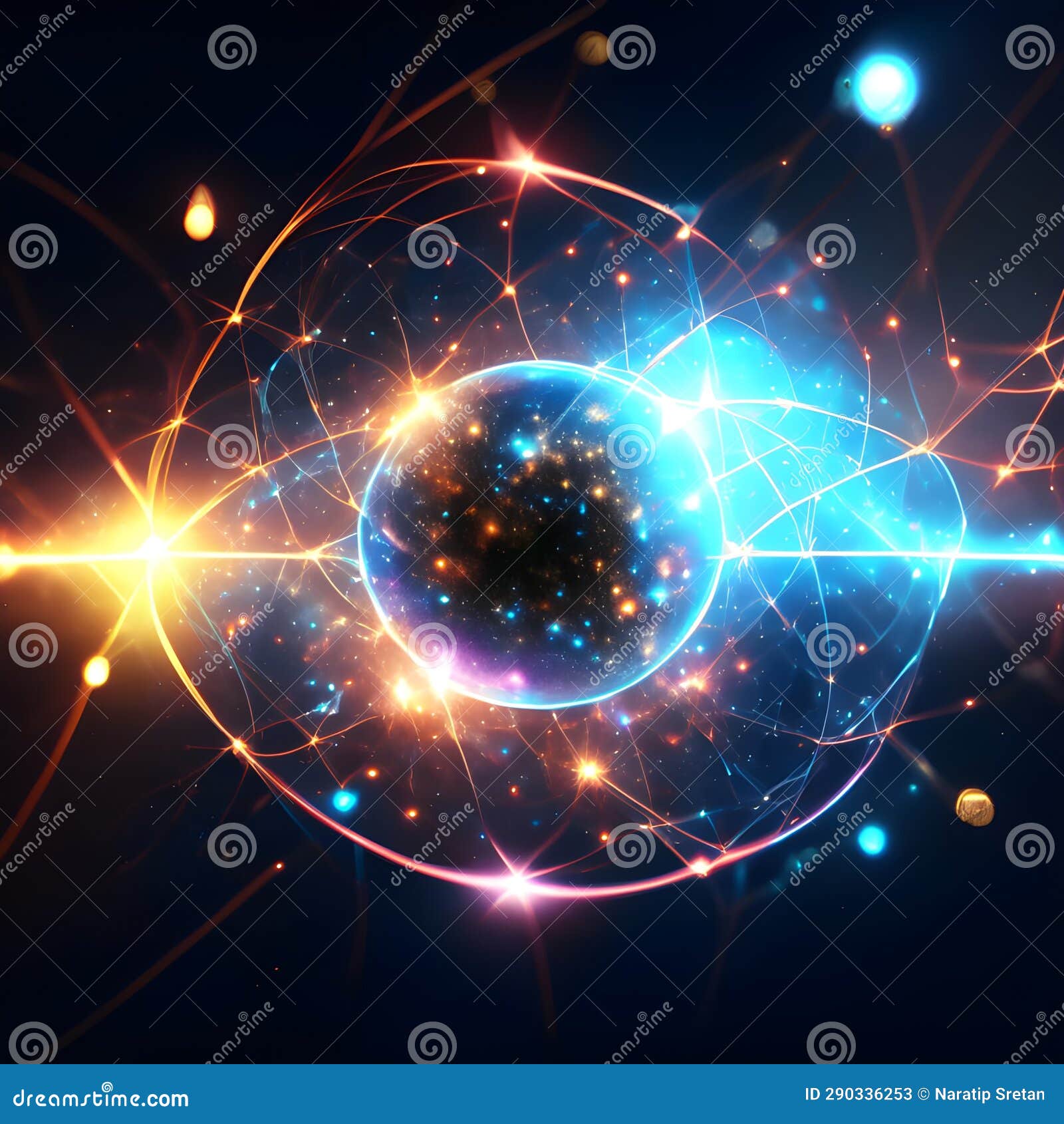Quantum Concepts Involve Particles Stock Image - Image of circle, color ...