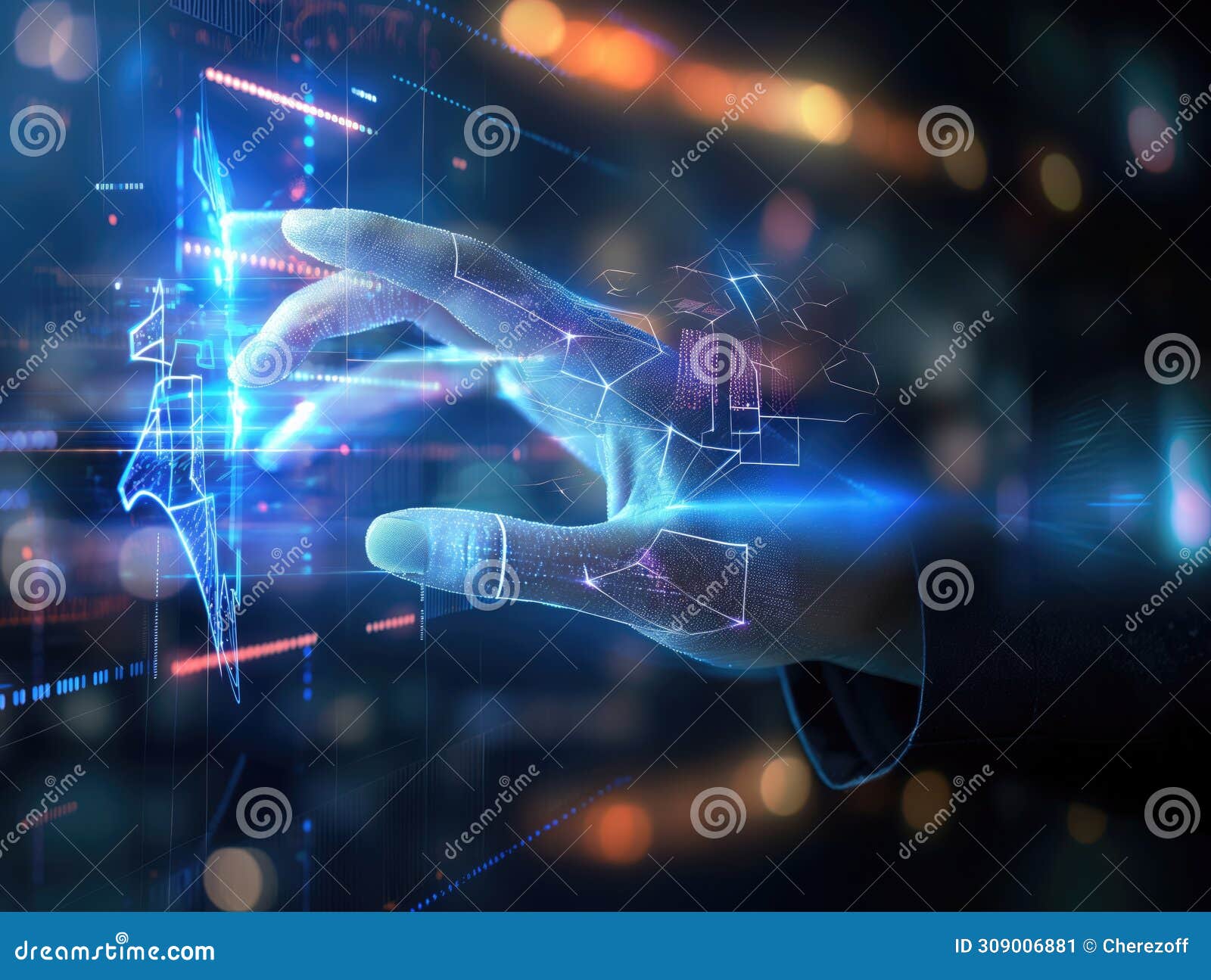 Using Glasses To Touch Objects Stock Illustration - Illustration of ...