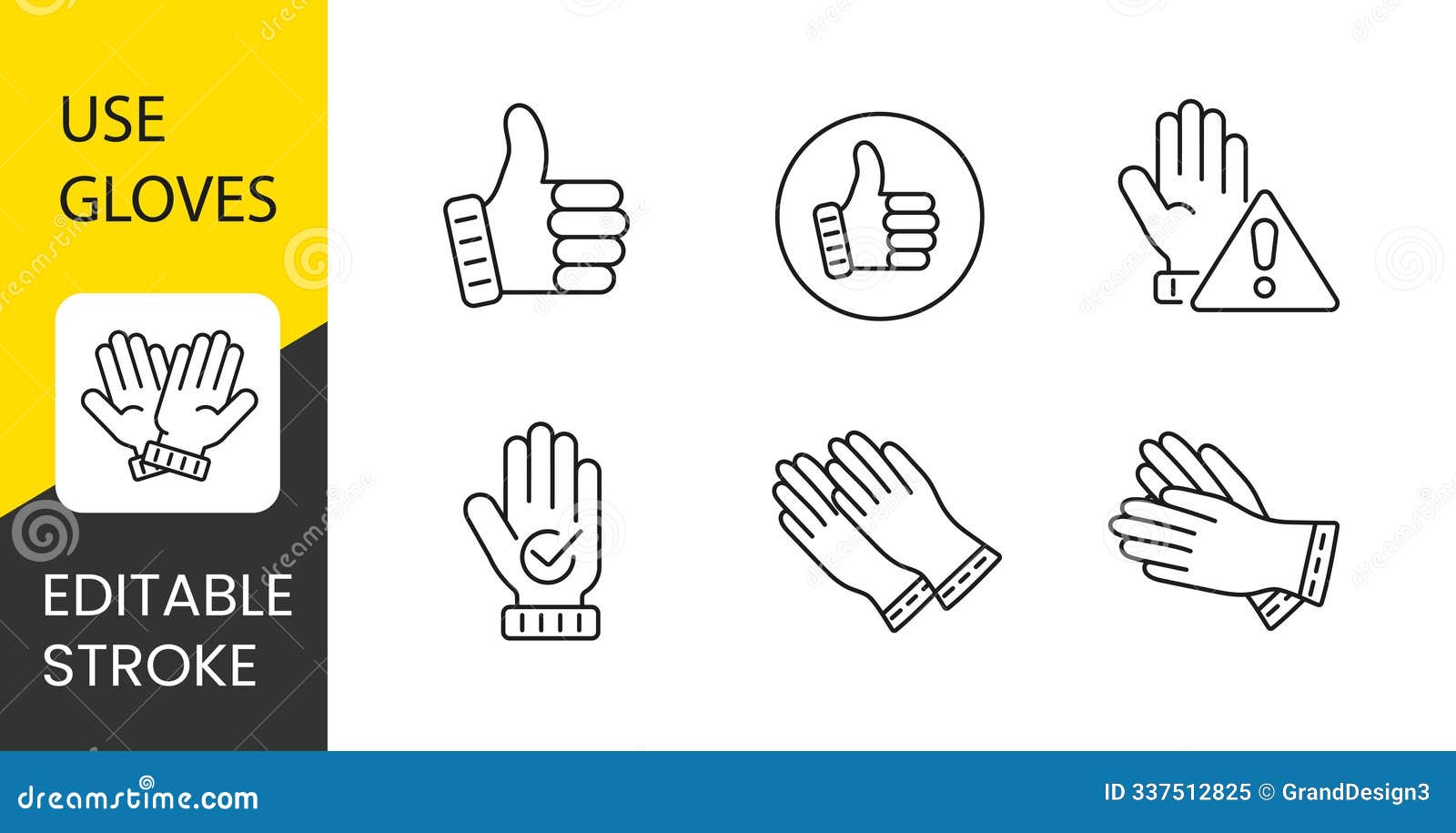 Using Gloves To Protect Hands before Using Polyurethane Foam, Vector ...