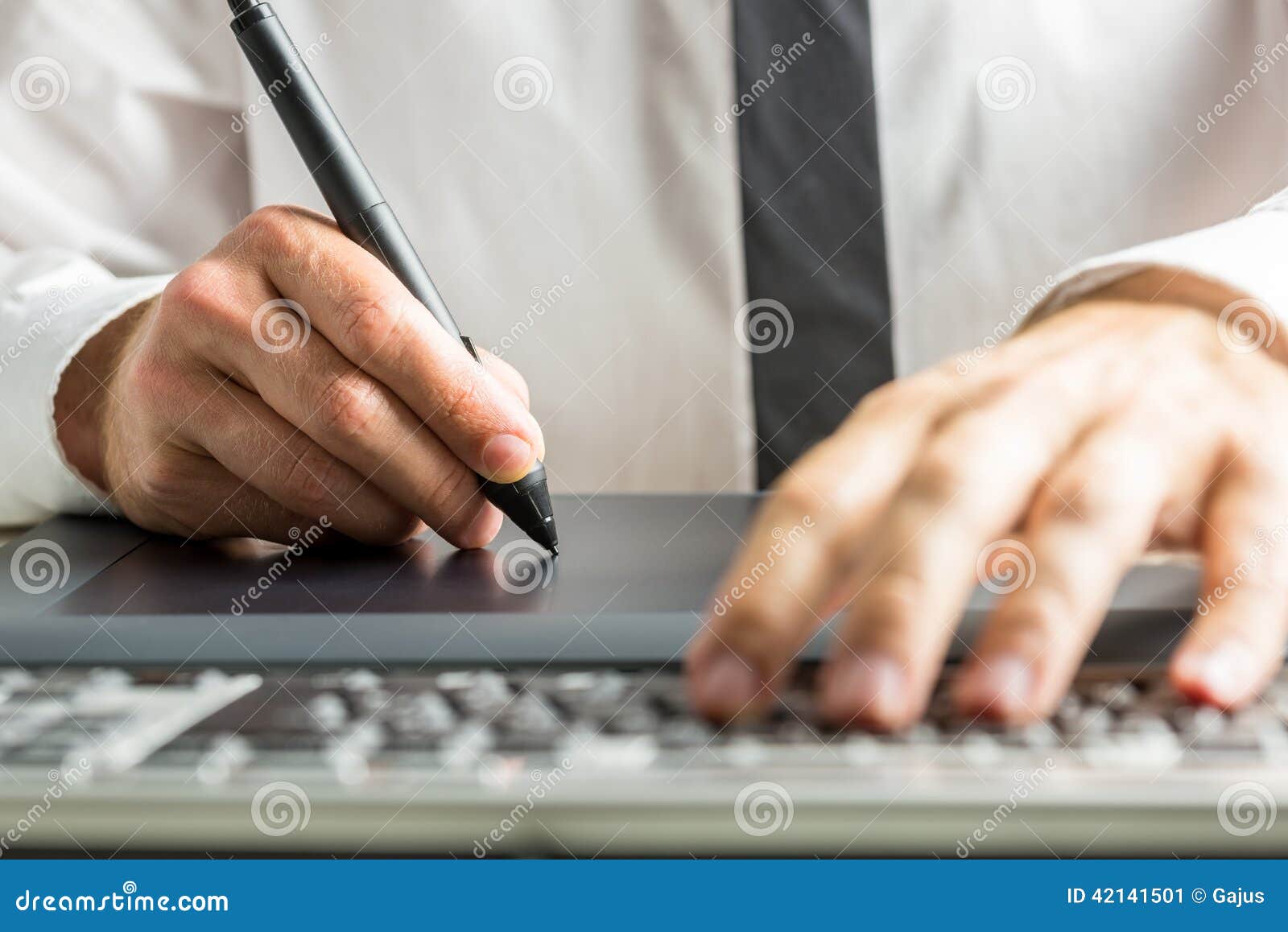 Using graphic tablet stock image. Image of inspiration - 42141501