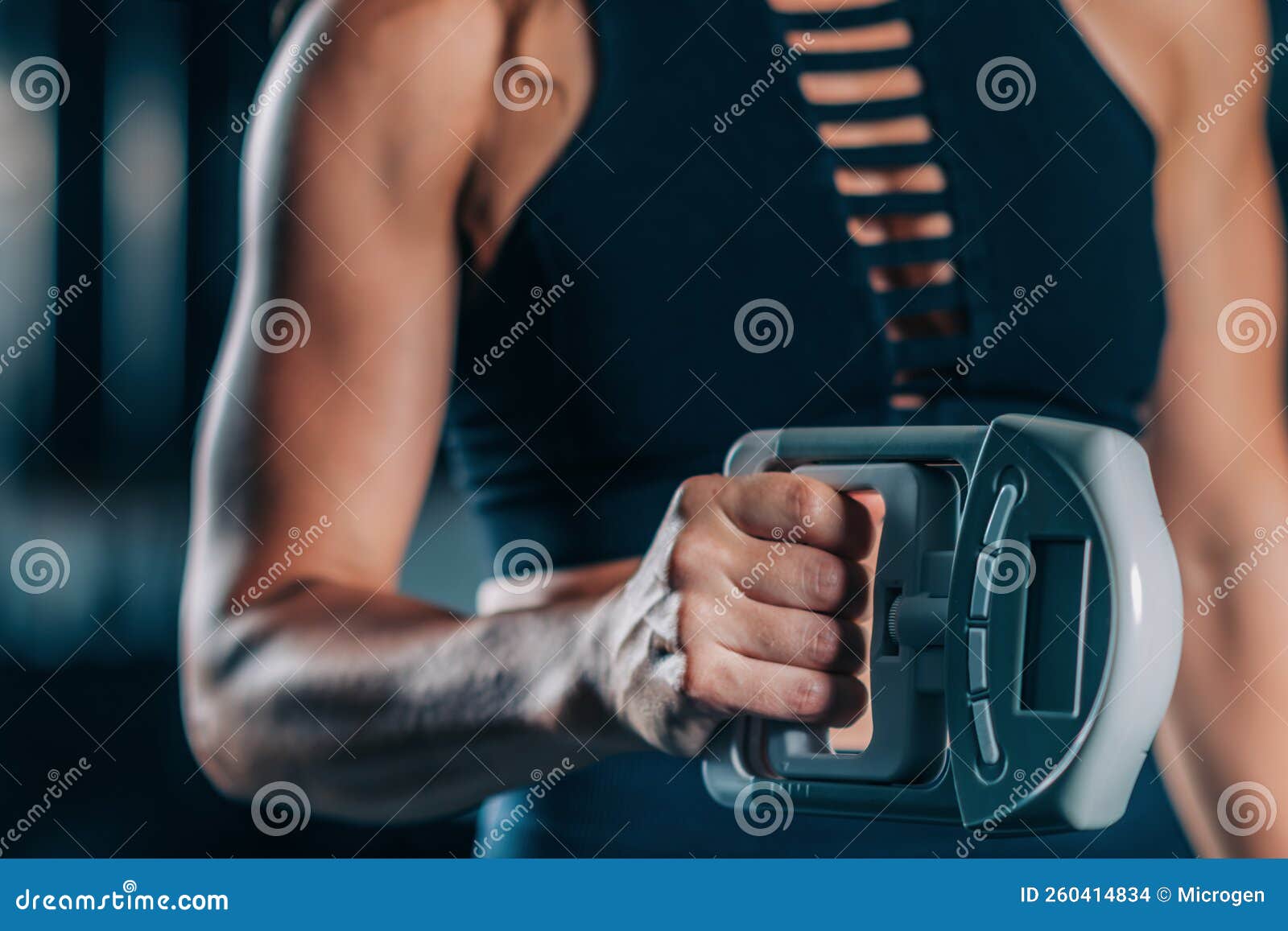Using Hand Dynamometer for Grip Strength Test Stock Photo - Image of ...