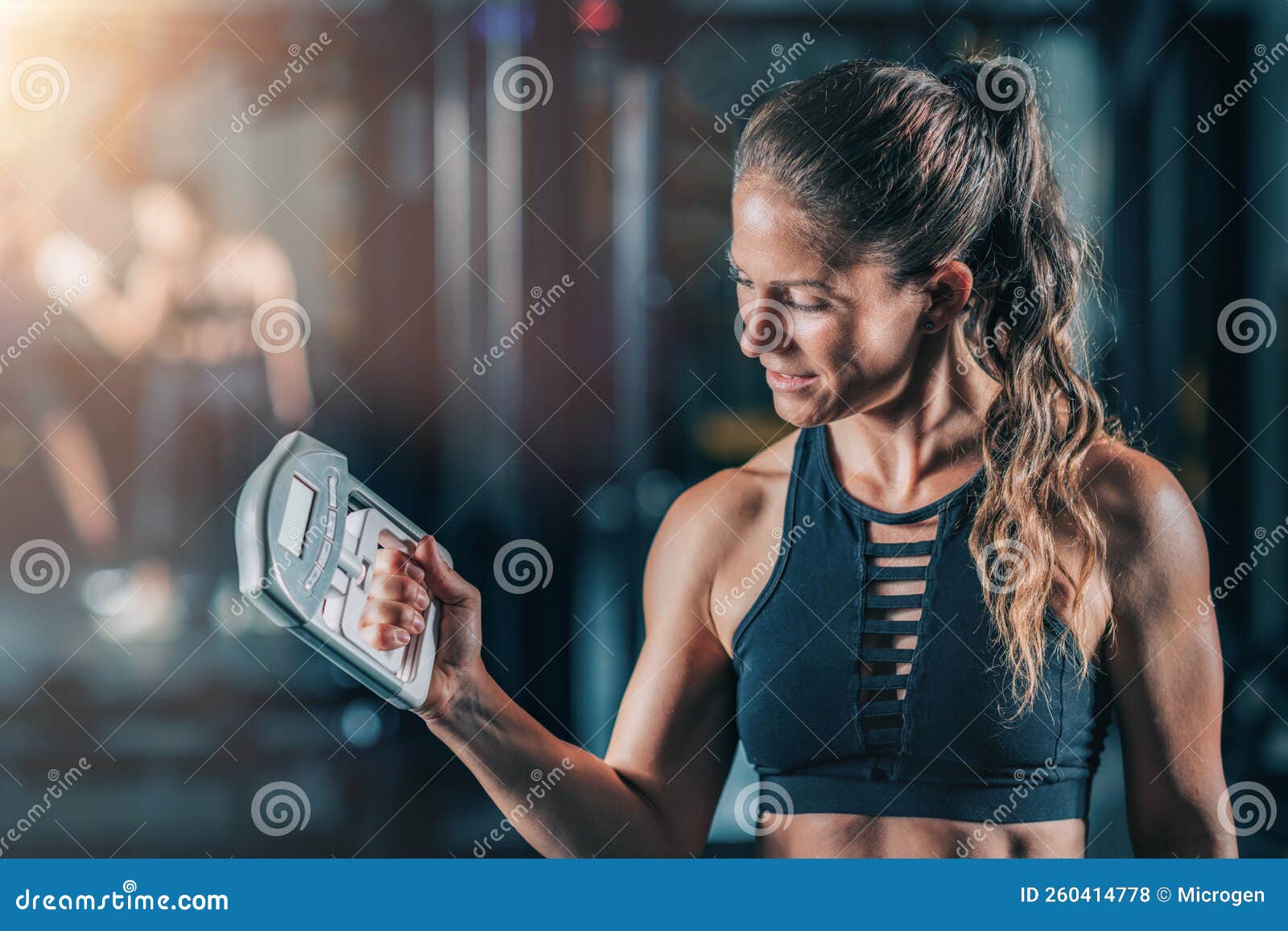 Using Hand Dynamometer for Grip Strength Test Stock Photo - Image of ...