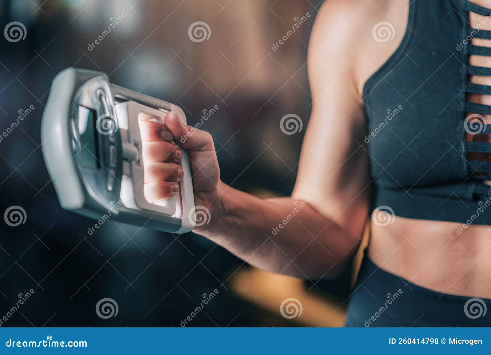 Using Hand Dynamometer for Grip Strength Test Stock Photo - Image of ...