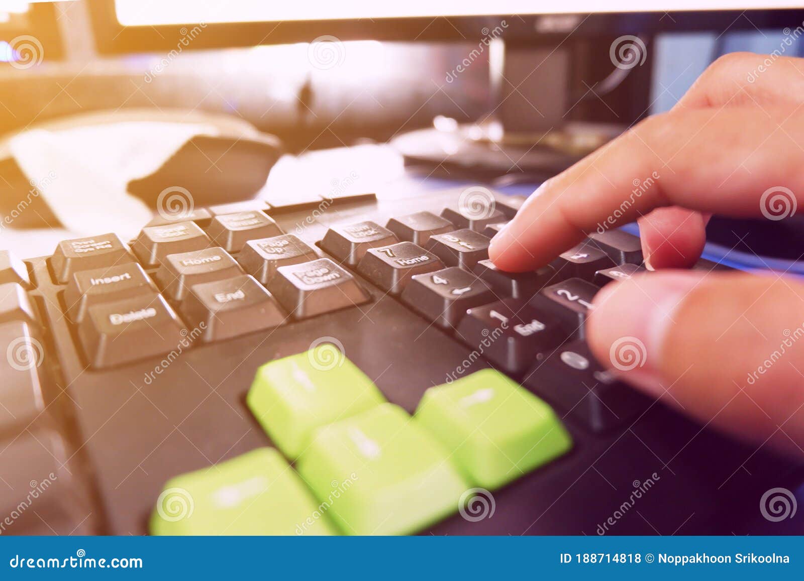 Using Hand is Press Button Keyboard for Control Computer in Working ...