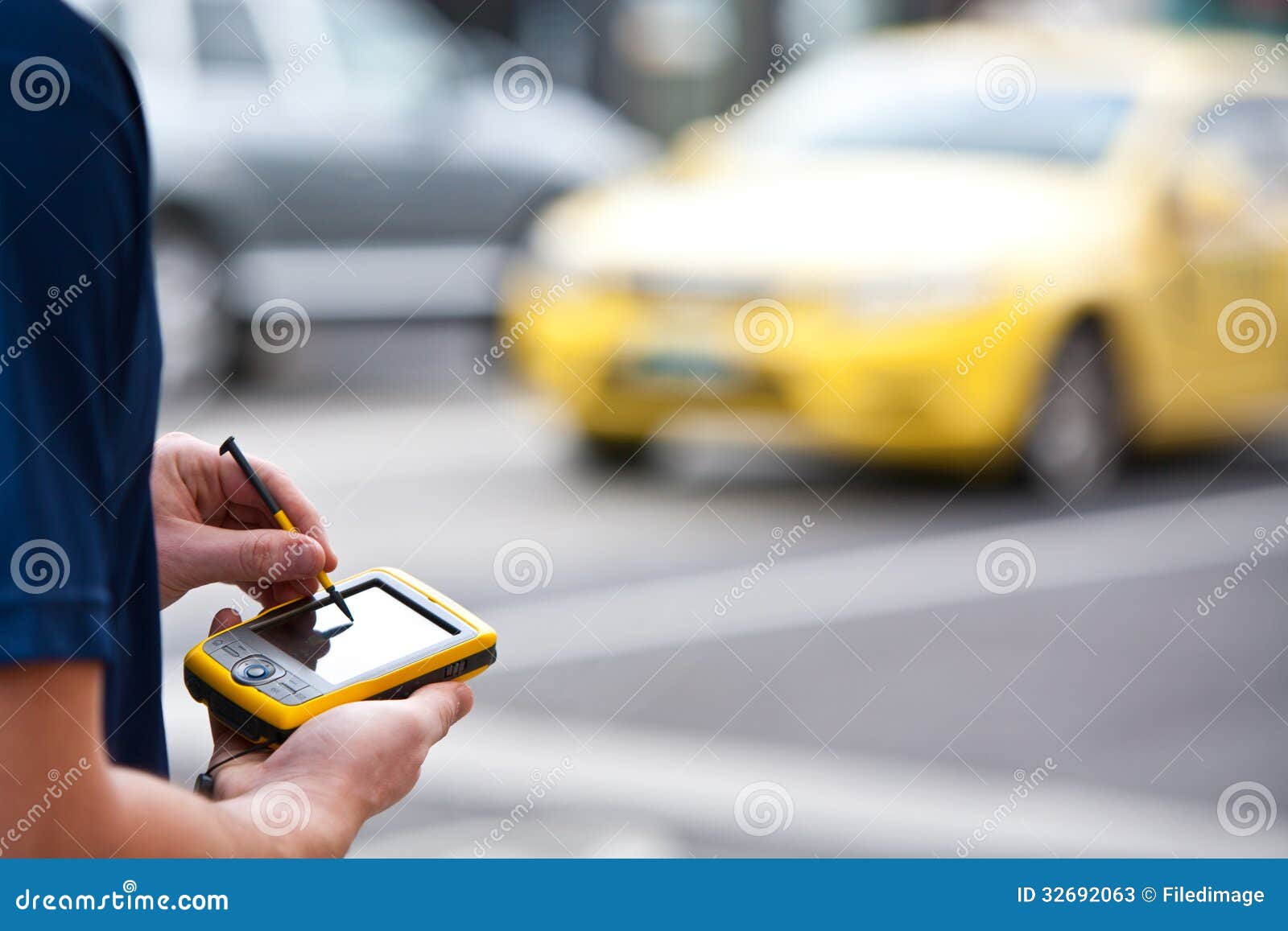 Using a Handheld GPS stock image. Image of outdoor, satellite - 32692063