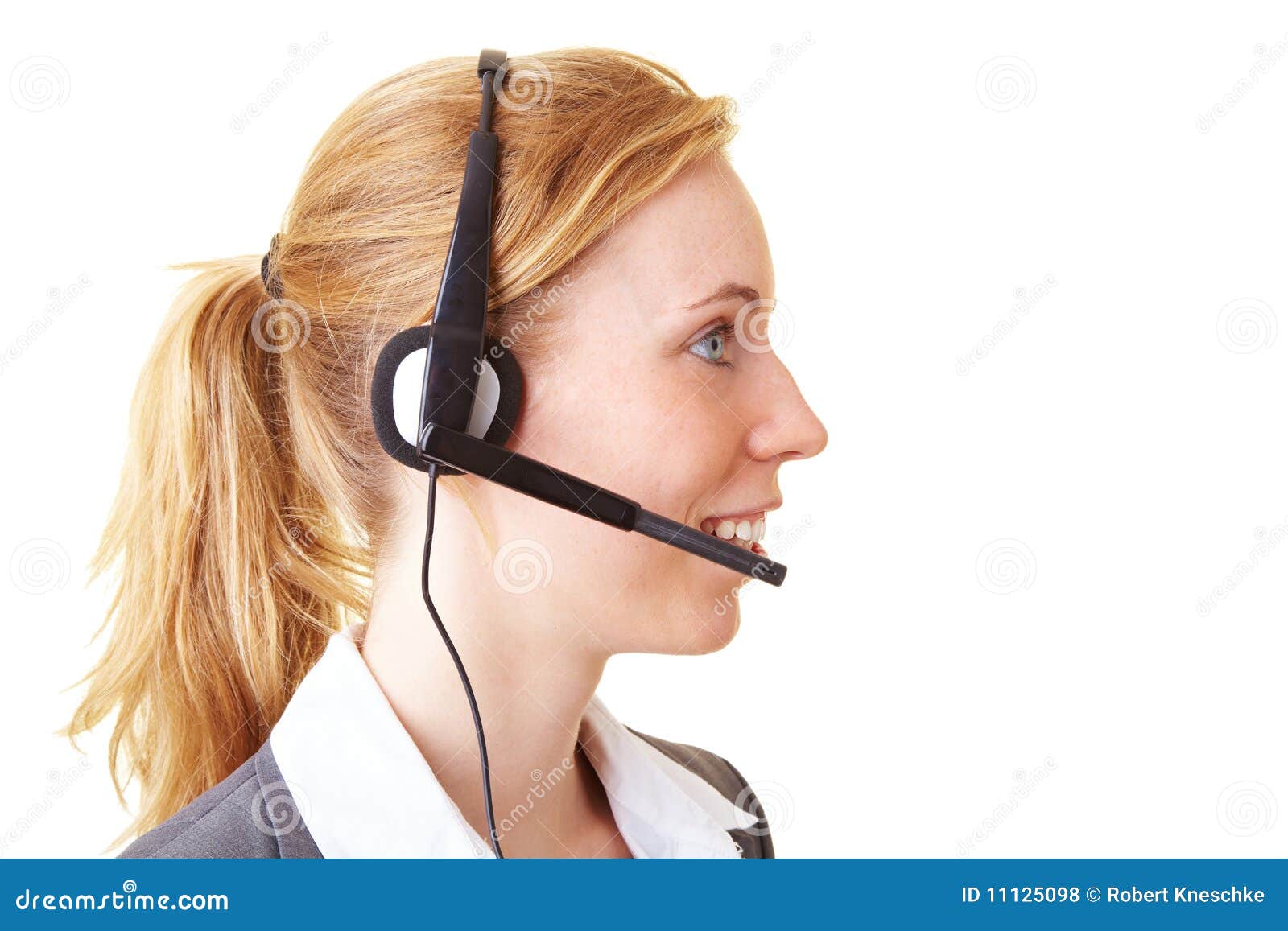 Using a headset stock photo. Image of headphones, headset - 11125098