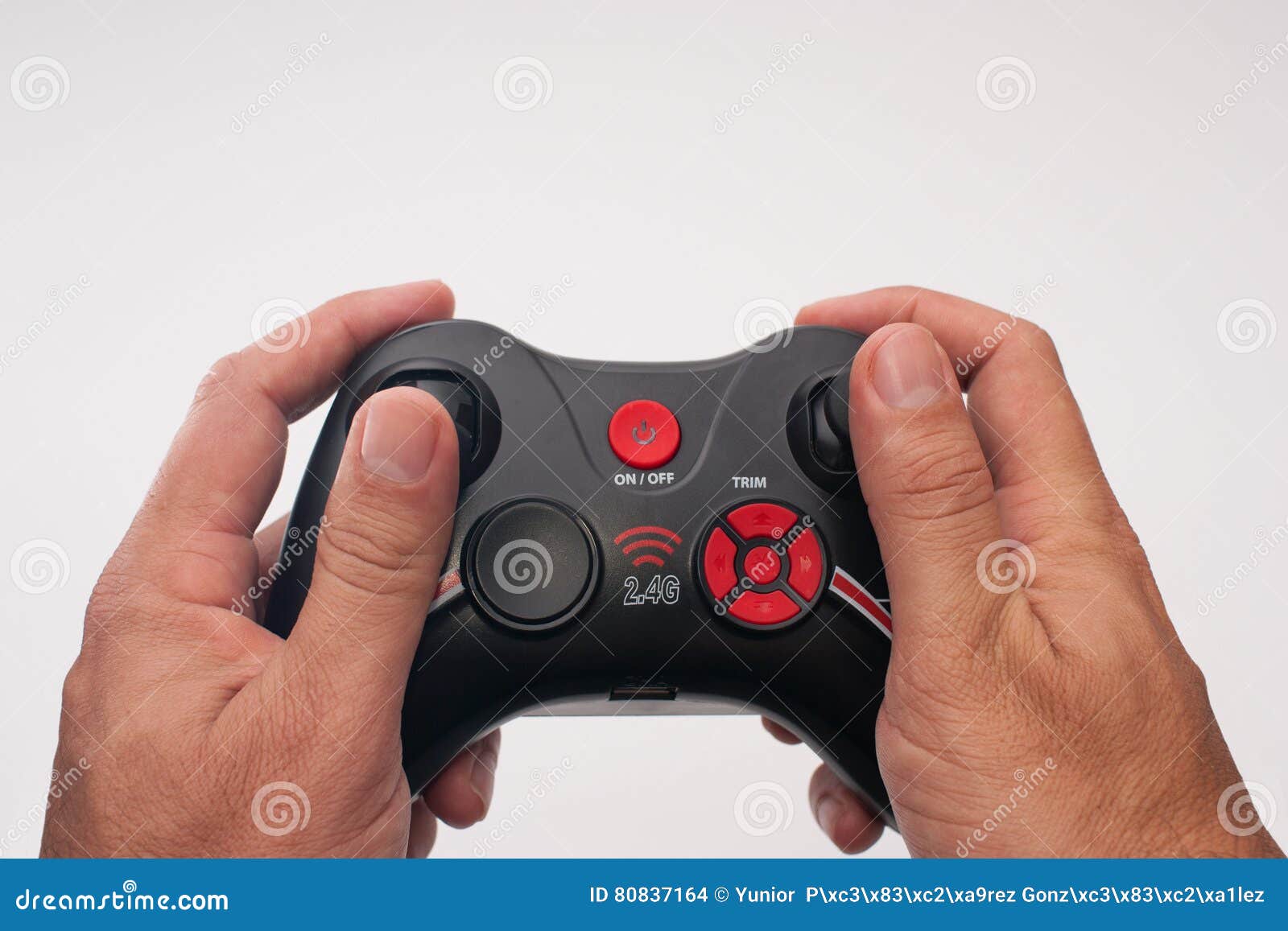 Using Helicopter Radio Controller Transmitter Stock Photo - Image of ...