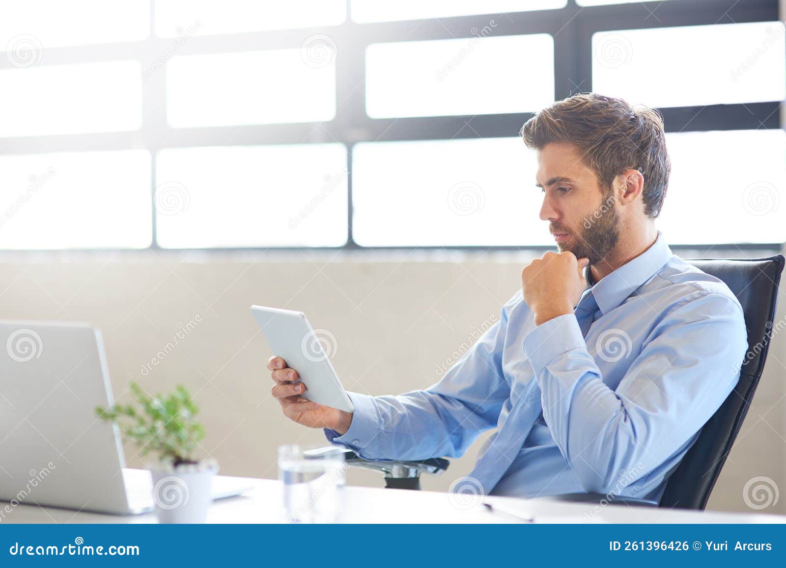 Using His Professional Networking Profile To Stay Connected. a Young ...