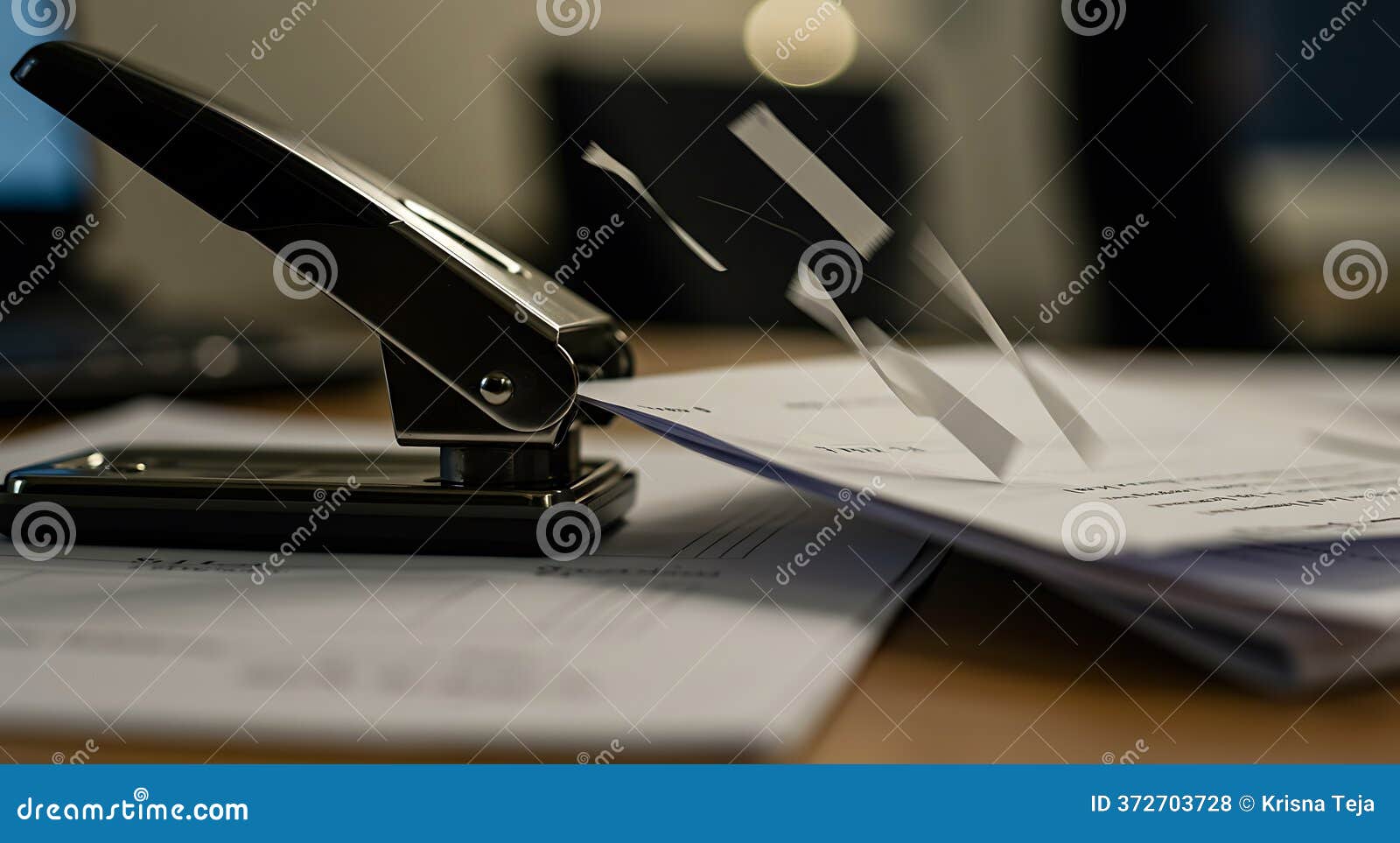 Hole Punch For Office Punching Paper And Making Documents Vector ...