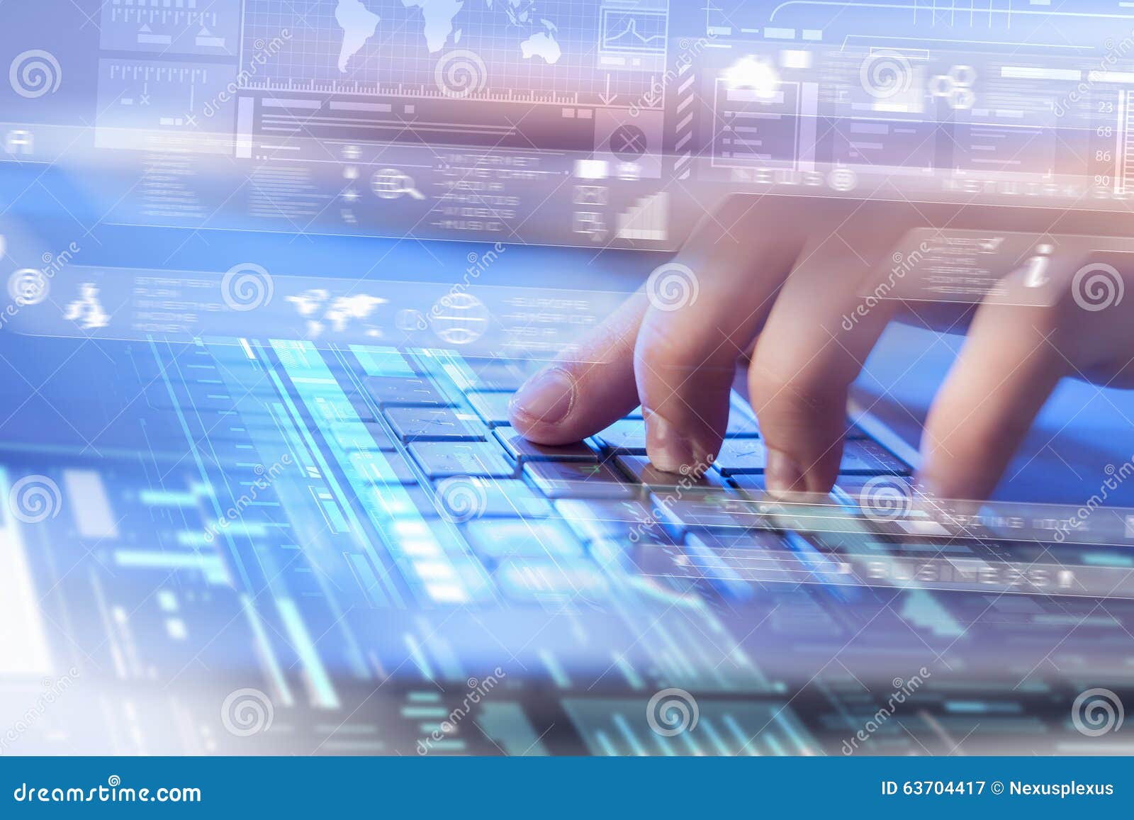 Using Innovative Technologies Stock Image - Image of button, interface ...