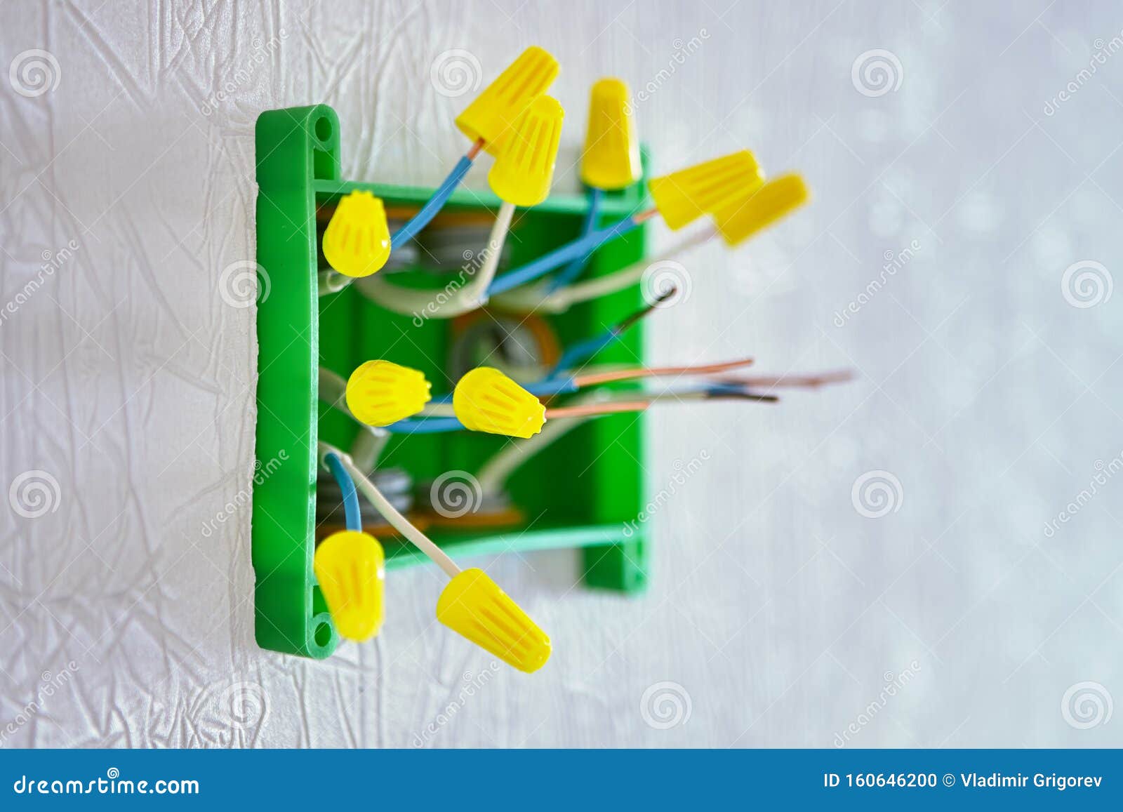 Caps for Twisting and Insulation of Electric Wires Stock Photo - Image ...