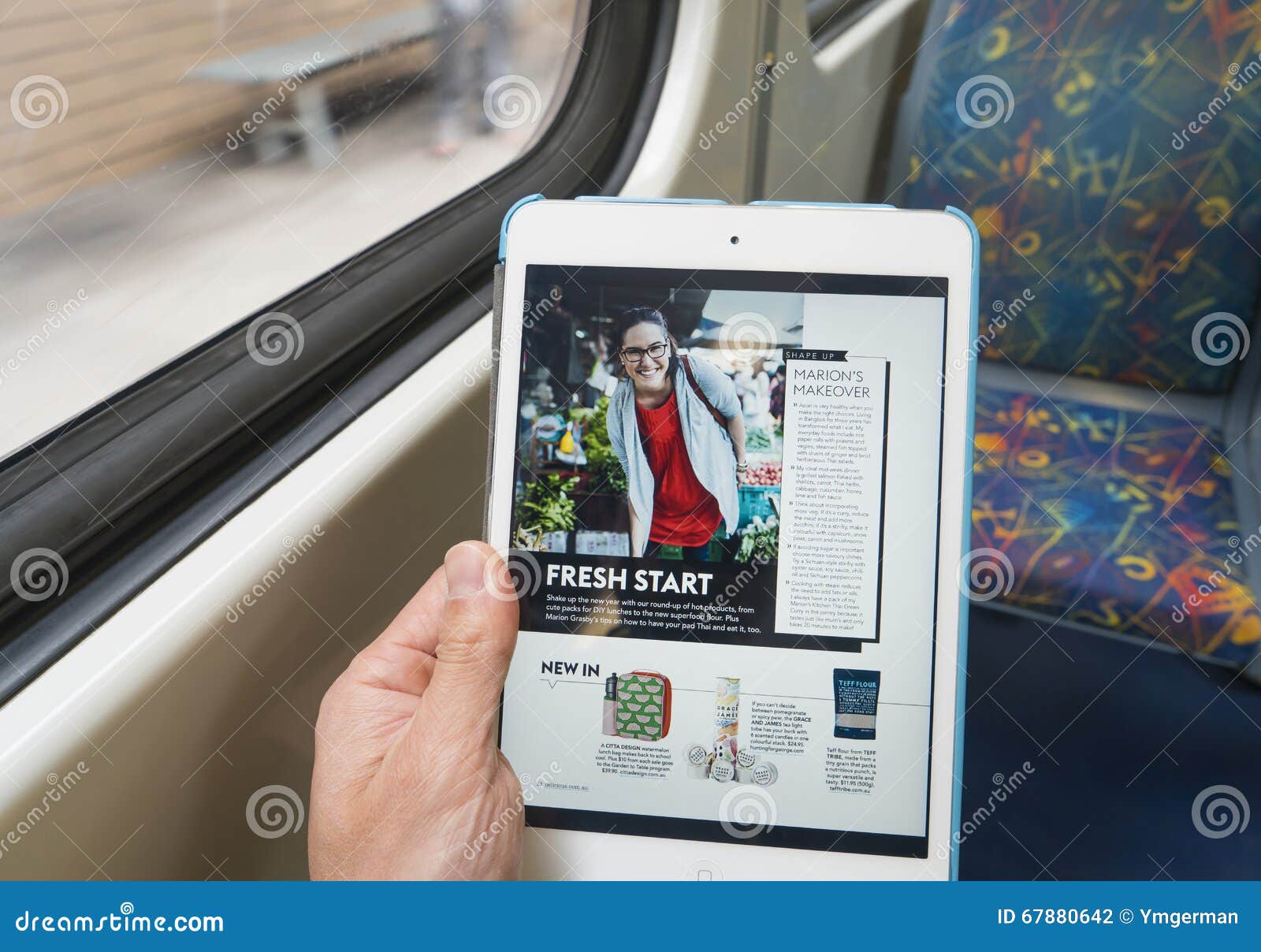 Using IPad on Train during Commuting Editorial Photography - Image of ...