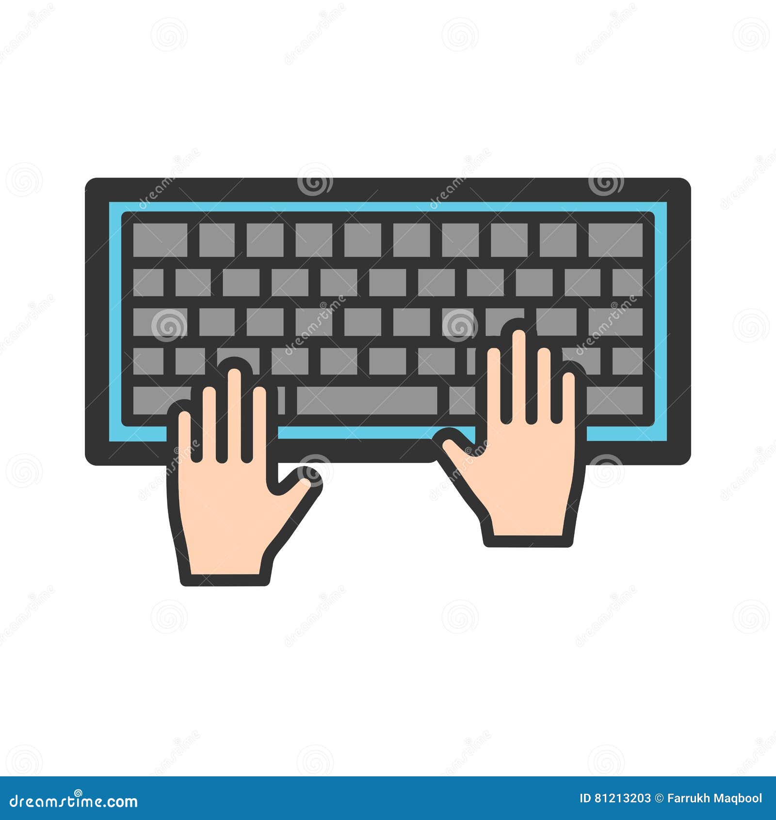 Using Keyboard stock vector. Illustration of enter, typing - 81213203