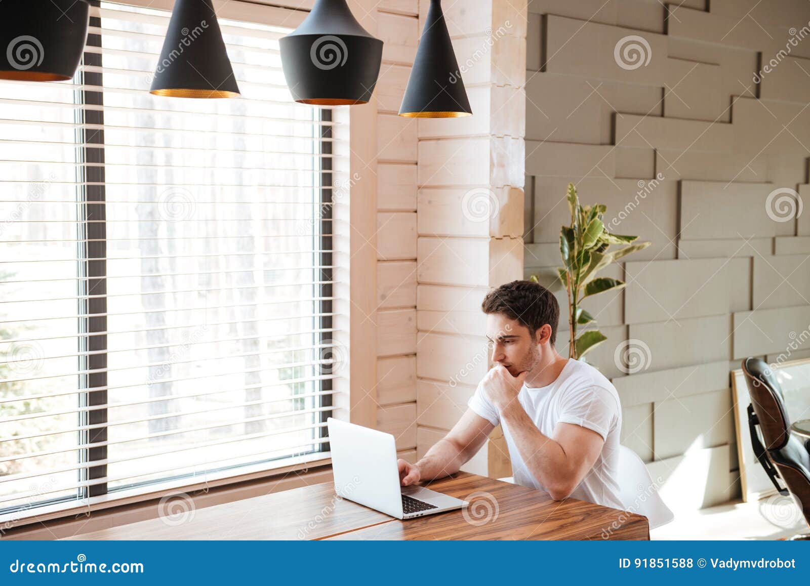 Using laptop stock photo. Image of searching, room, home - 91851588