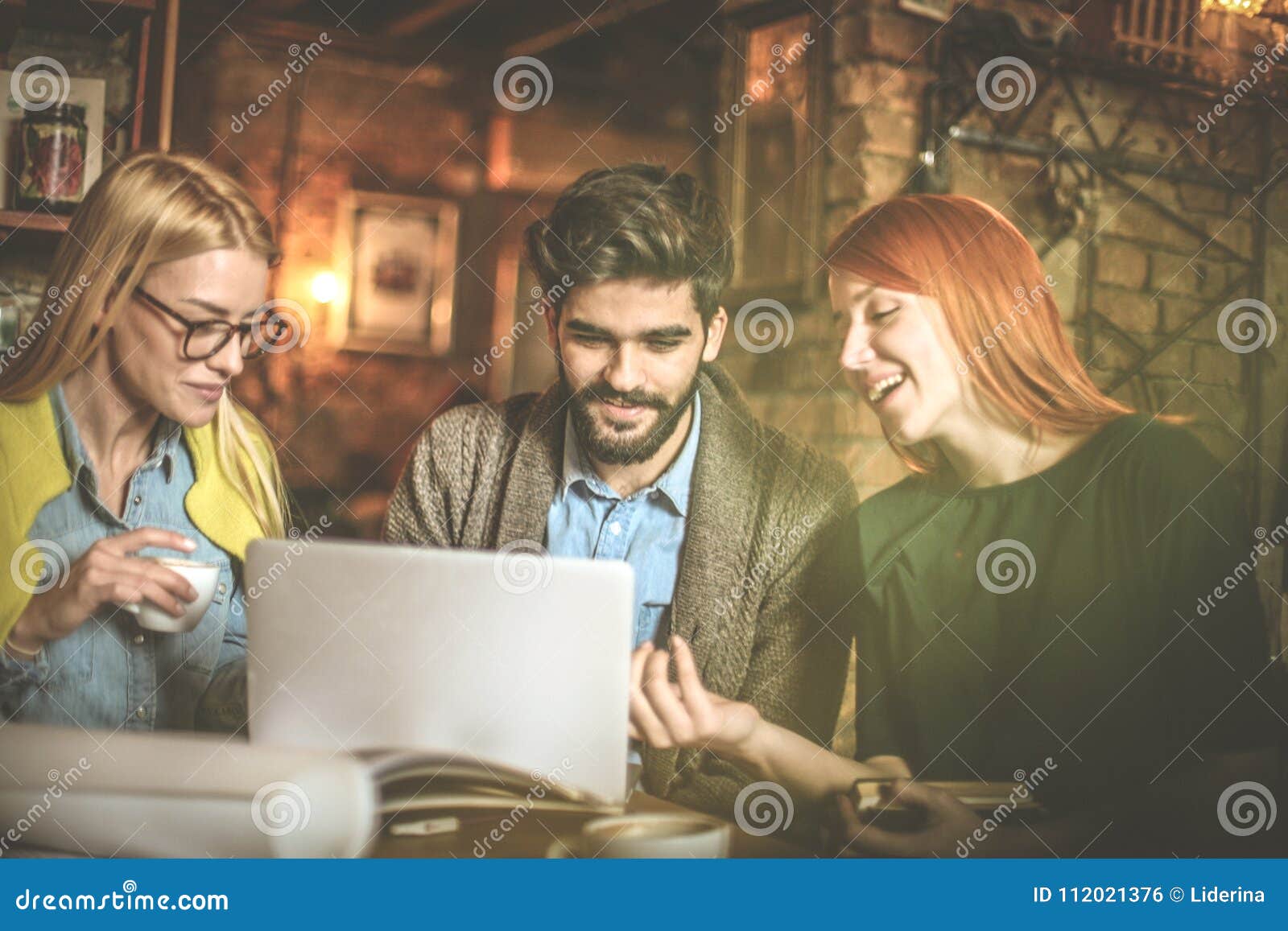 Using Laptop Together. Students People. Stock Photo - Image of ...