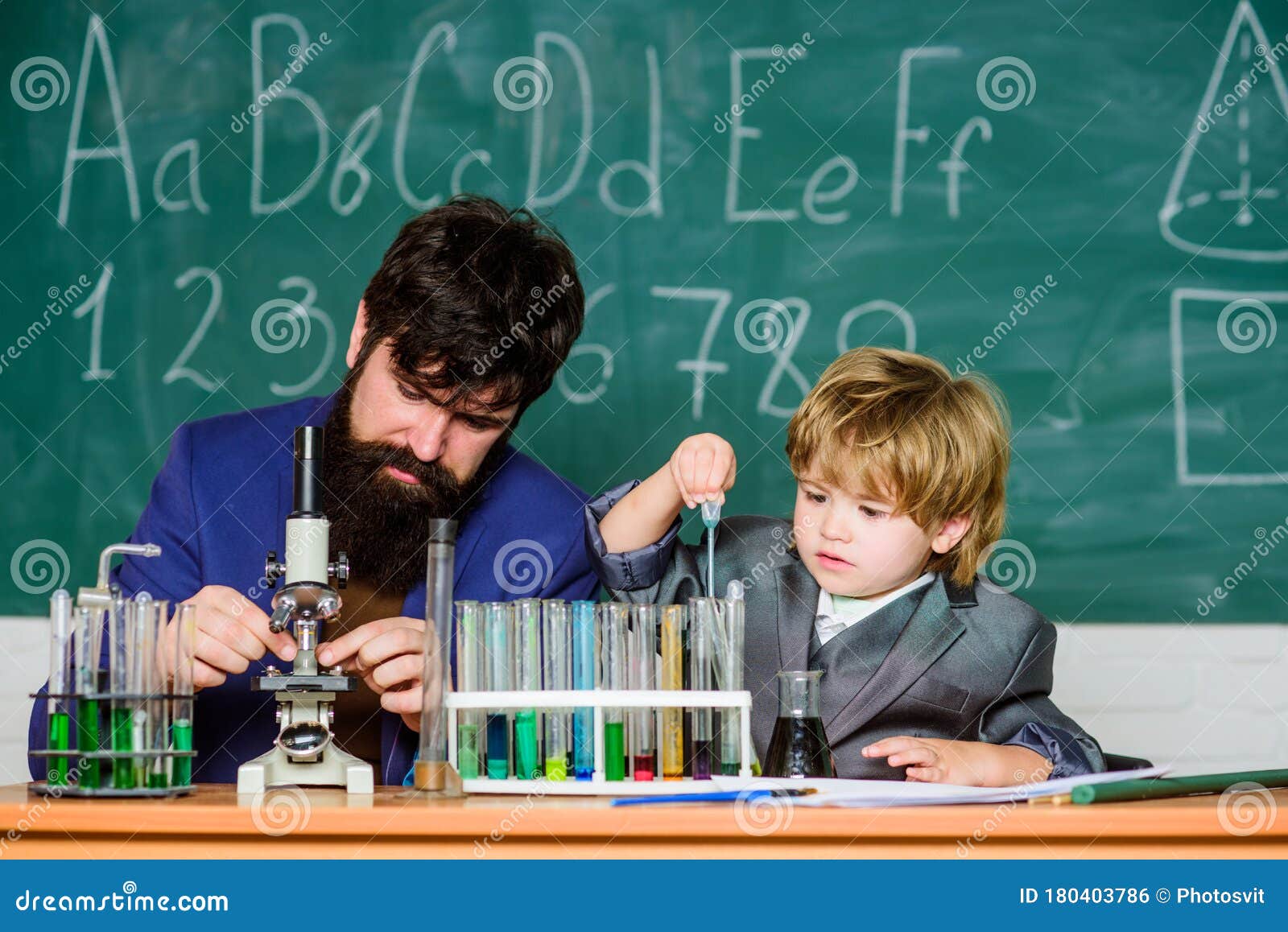 Using Microscope in Lab. Back To School. Student Doing Science ...