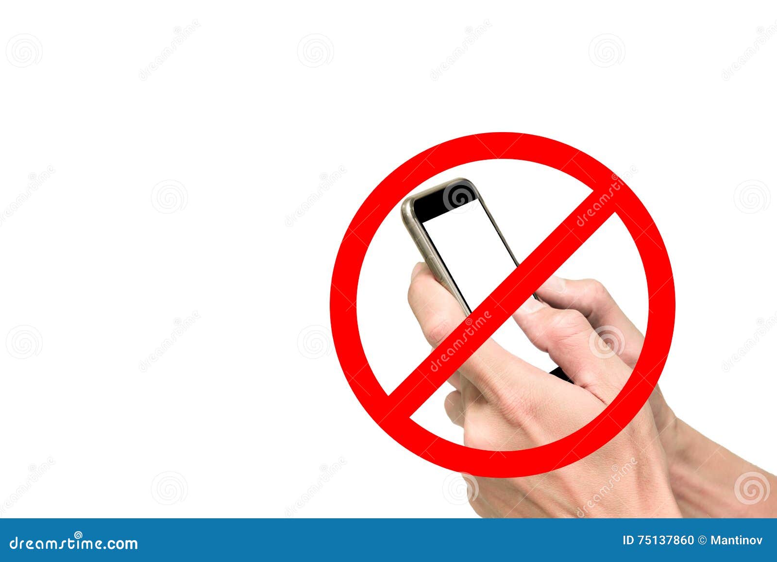 Using Mobile Phone is Prohibited Stock Photo - Image of display, device ...