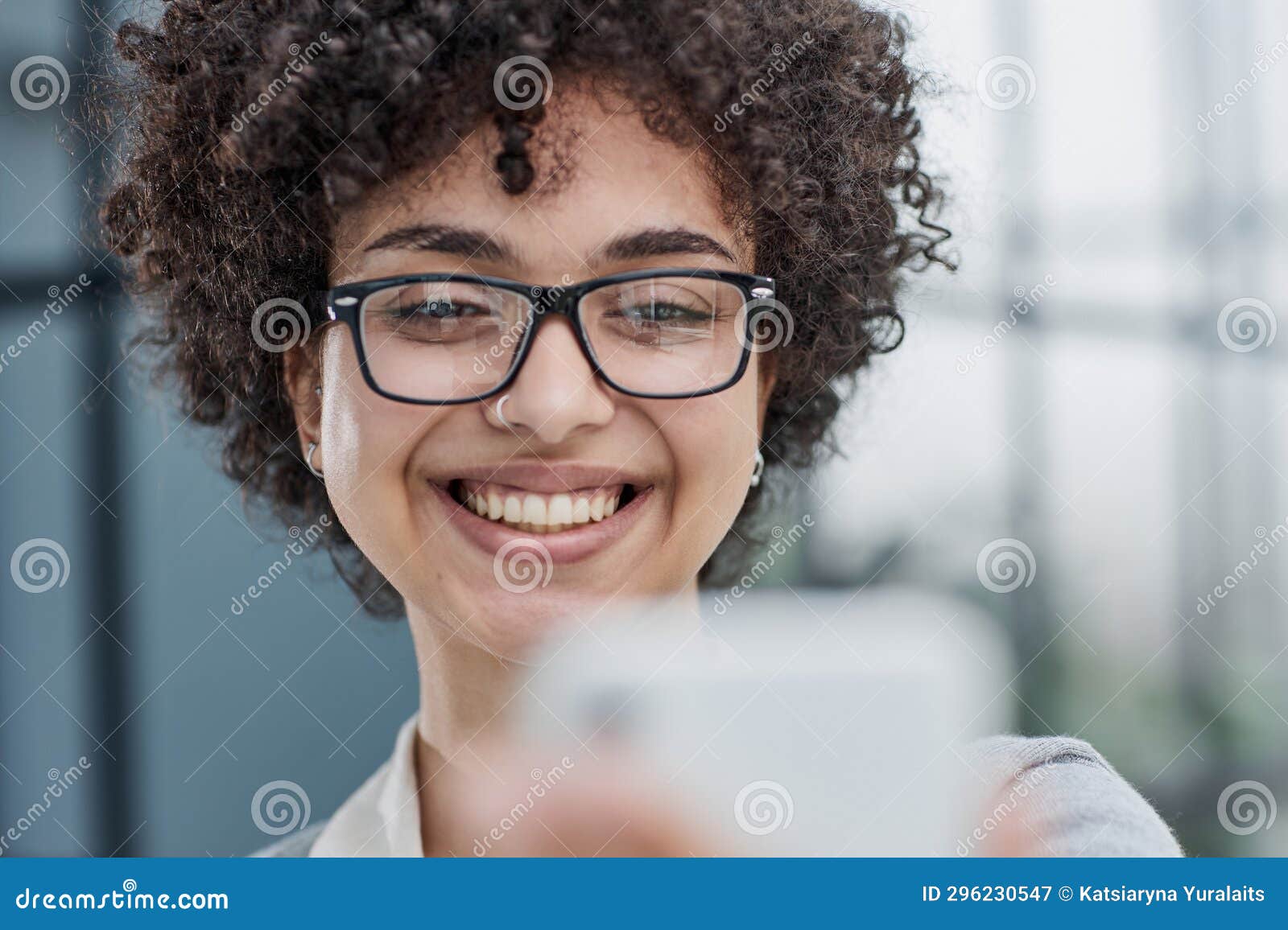 Using Mobile Phone at Work, Taking Break. Stock Image - Image of ...