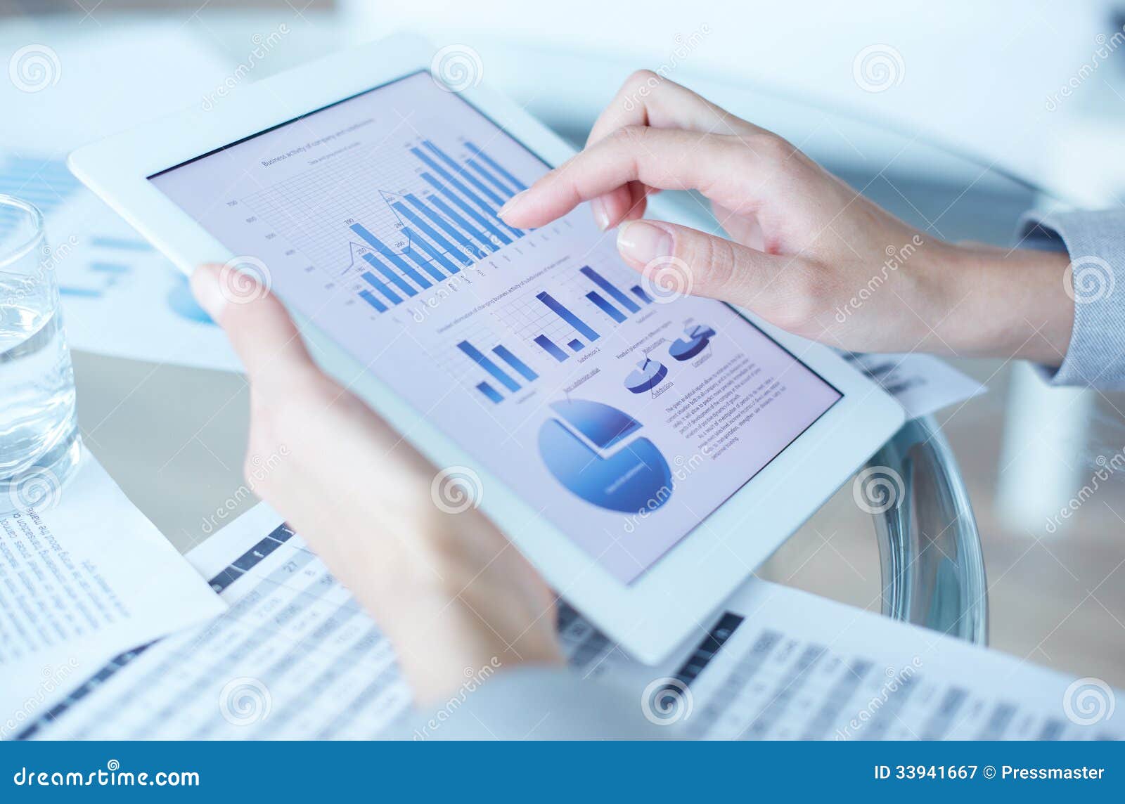 Using modern gadget stock image. Image of graph, employment - 33941667