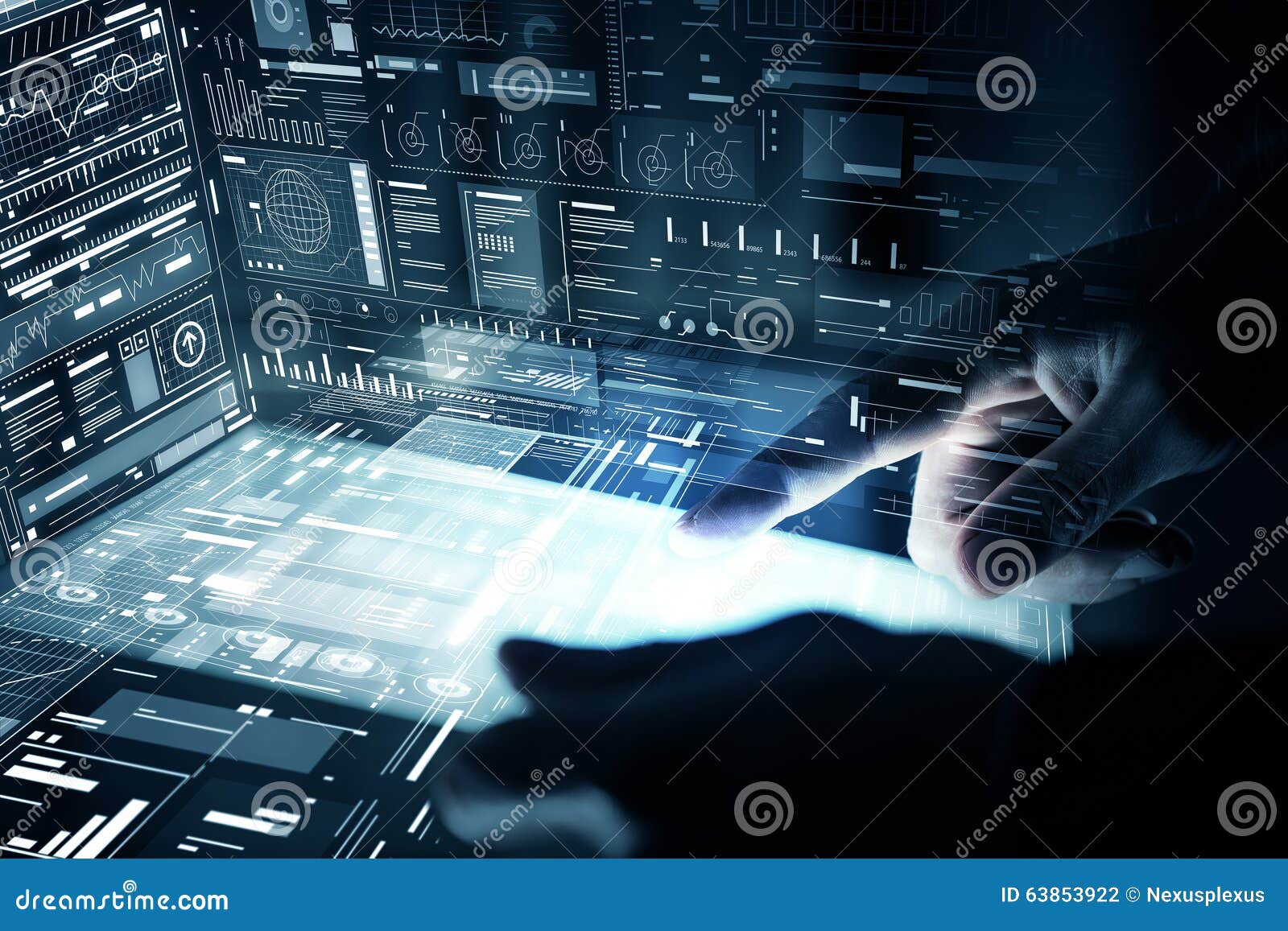 Using modern technologies stock photo. Image of computer - 63853922